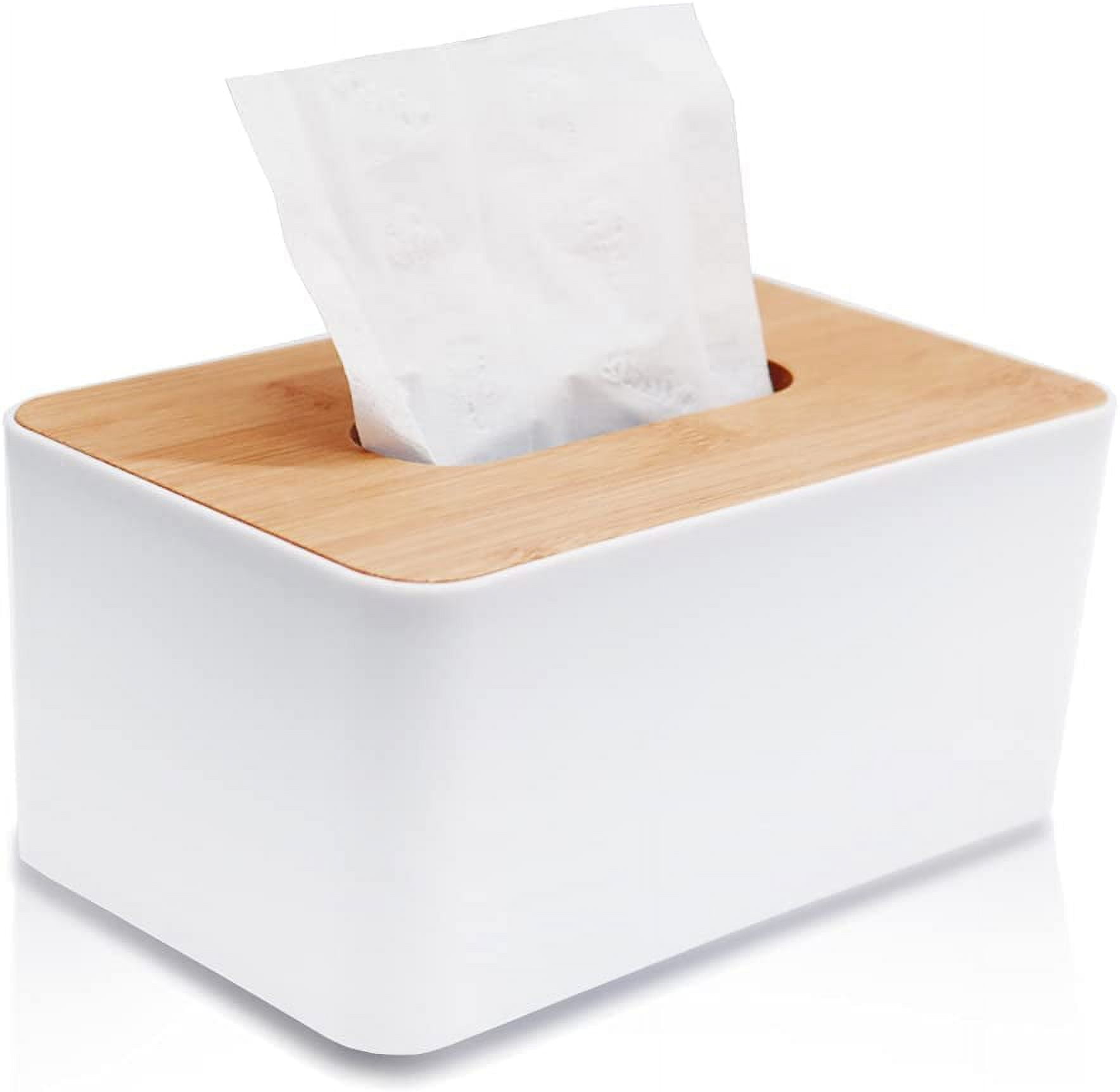 Wood Tissue Box Cover,Facial Tissue Dispenser Holder,Wooden Rectangular ...