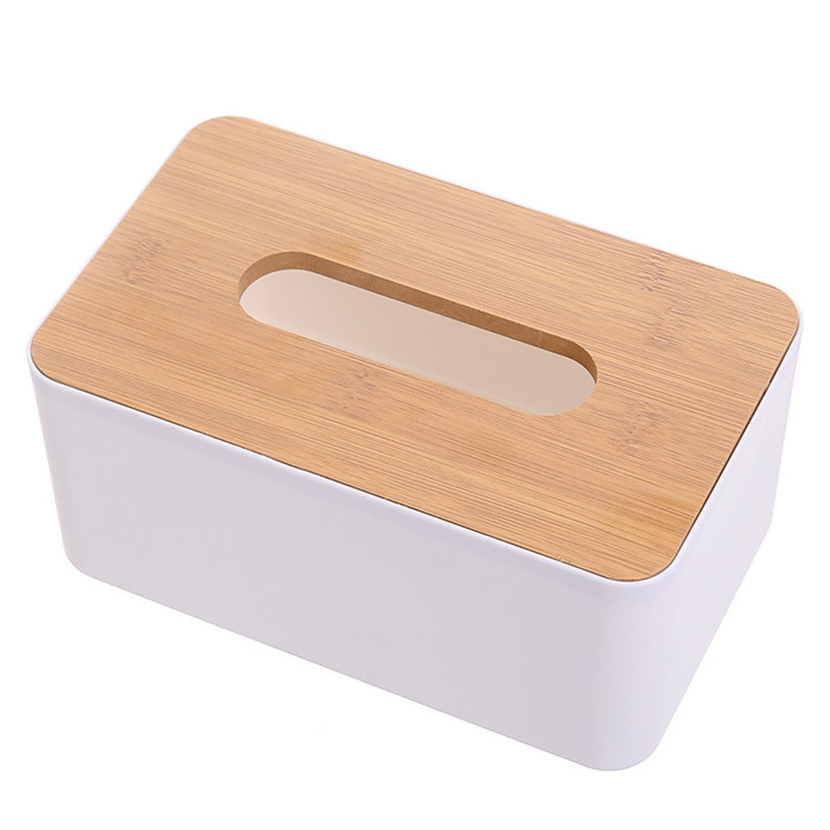 Wood Tissue Box Cover for Disposable Paper Facial Tissues, Wooden ...