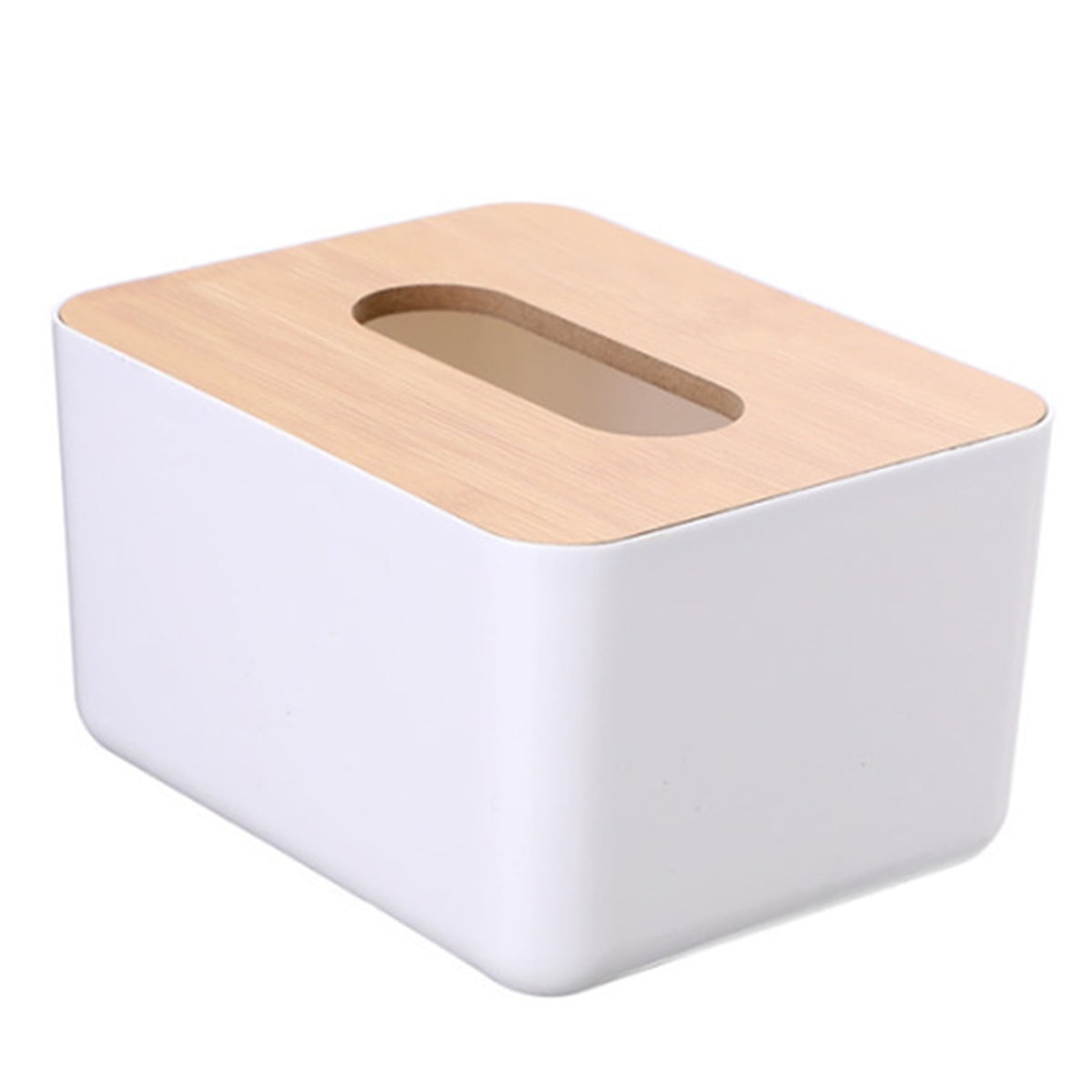 Wood Tissue Box Cover for Disposable Paper Facial Tissues, Wooden ...