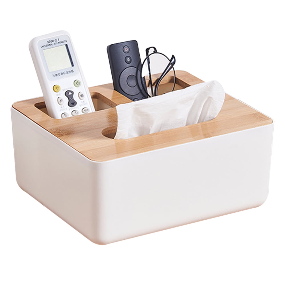 Wood Tissue Box Cover for Disposable Paper Facial Tissues, Wooden ...