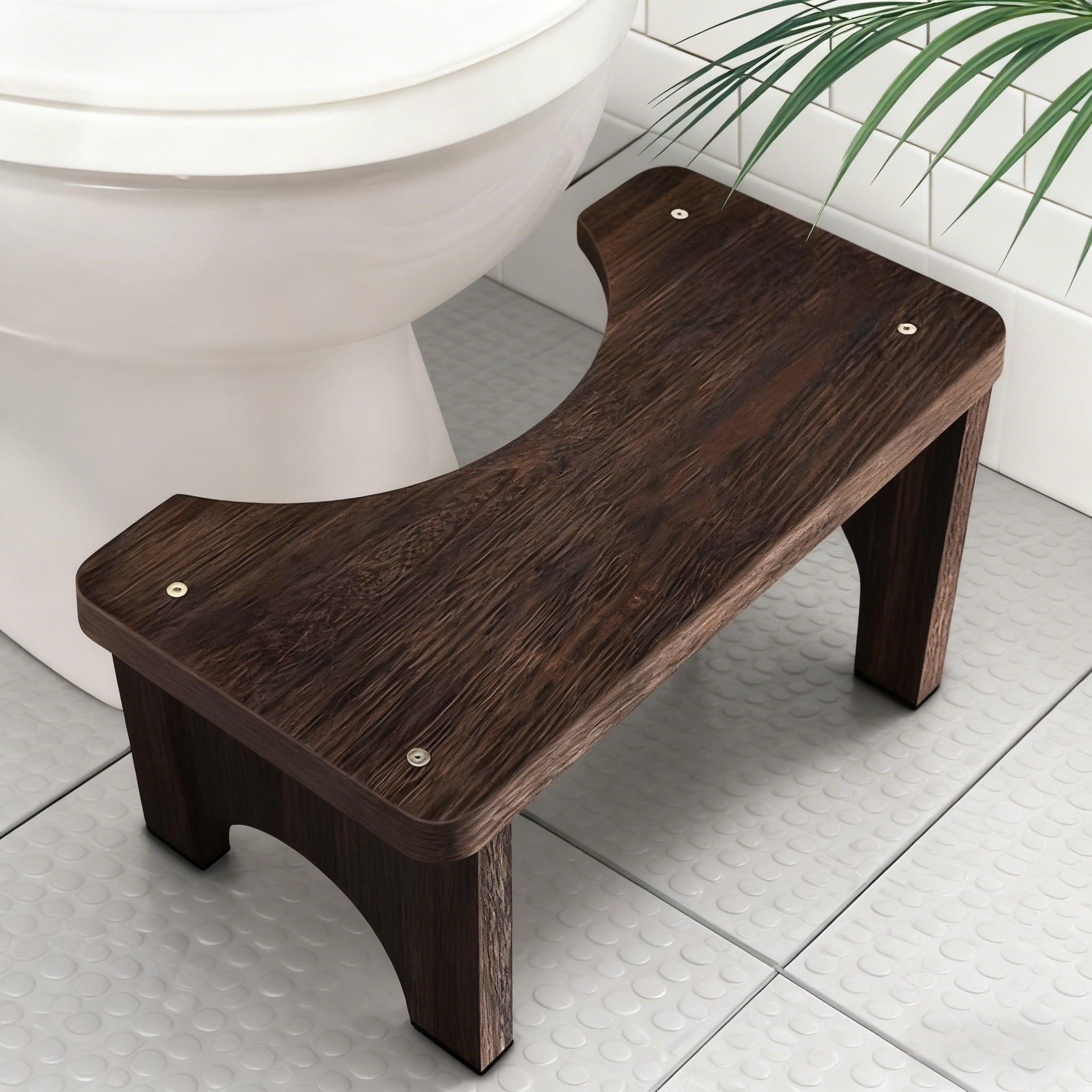 Wood Toilet Stool Squat Adult, Poop Stool for Bathroom Adults, Portable ...