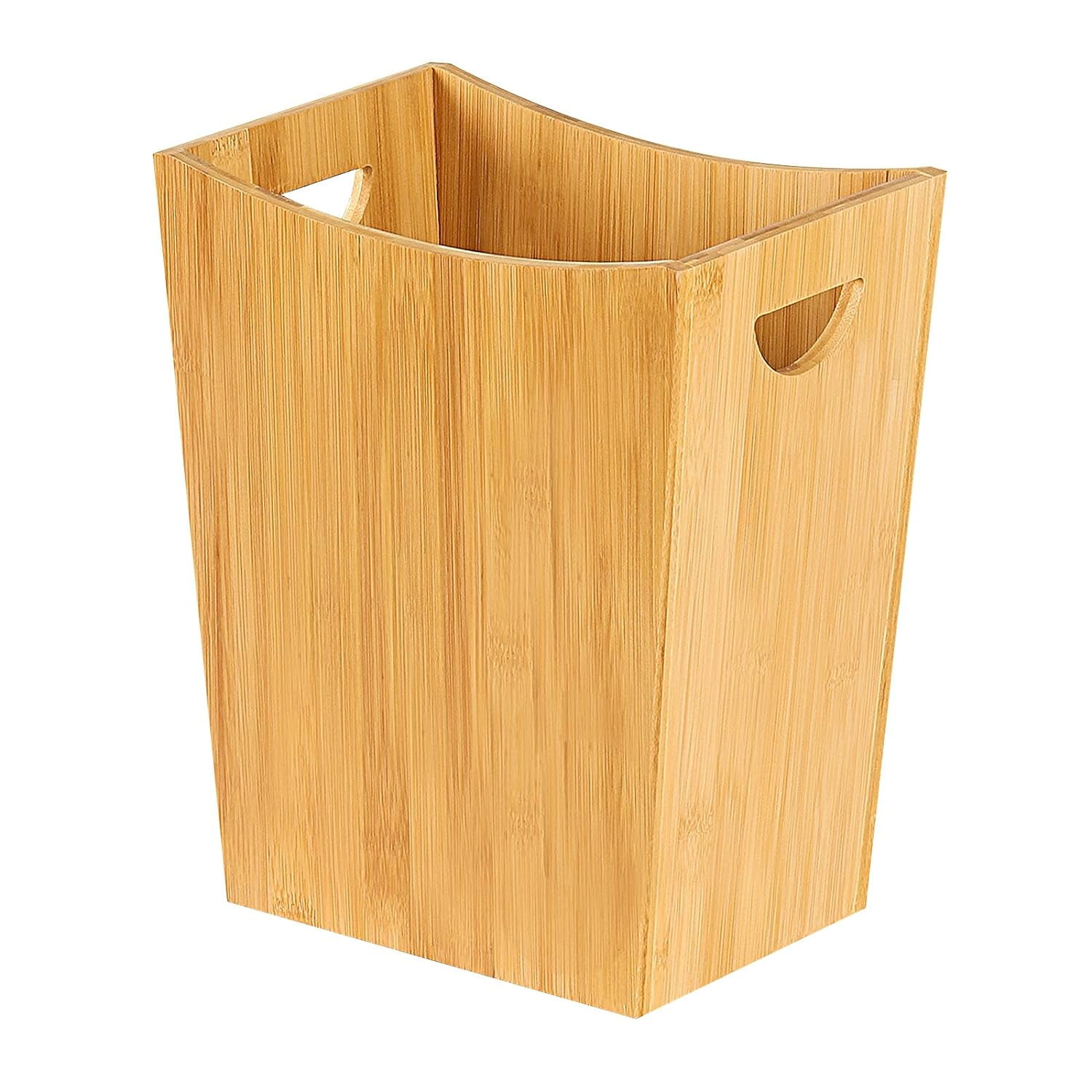 Wood Trash Can, Farmhouse Wastebasket Bin for Bathroom, Office, Living ...