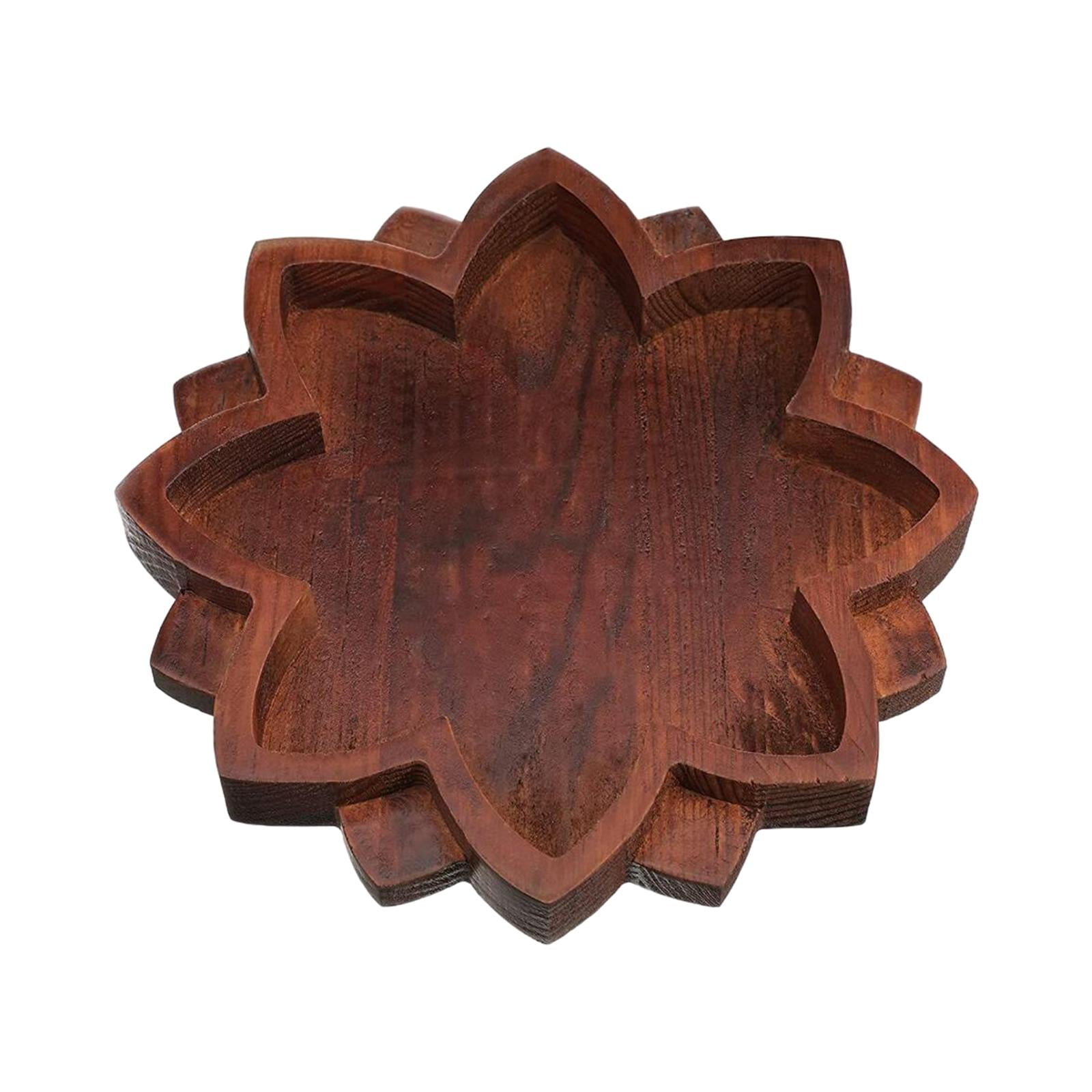 Wood Tray Crystals Holder Decorative Multi Use Rocks Stones Crafts ...