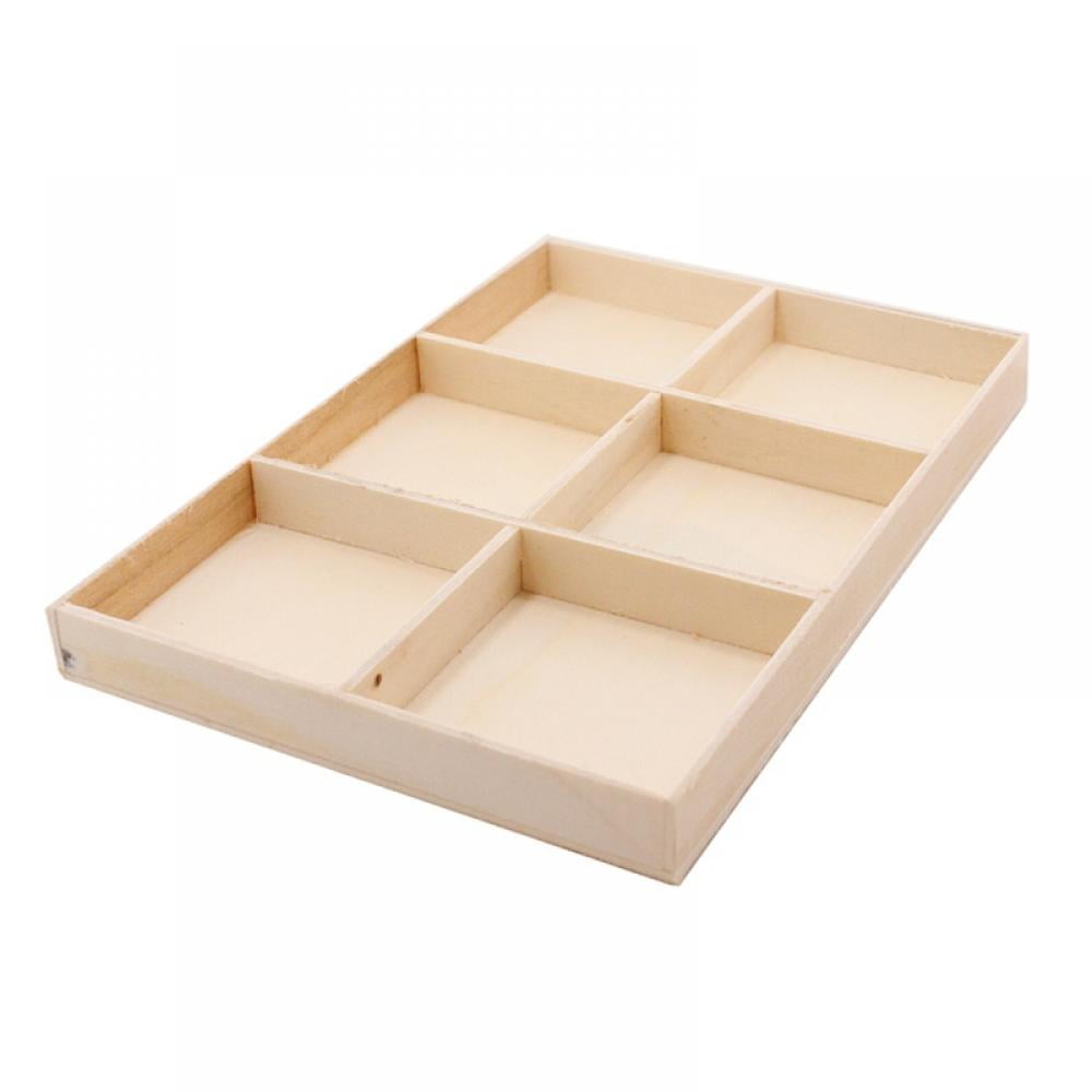 Wood Tray/Wooden Trays | Square Serving Boxes with Handles - Unfinished ...