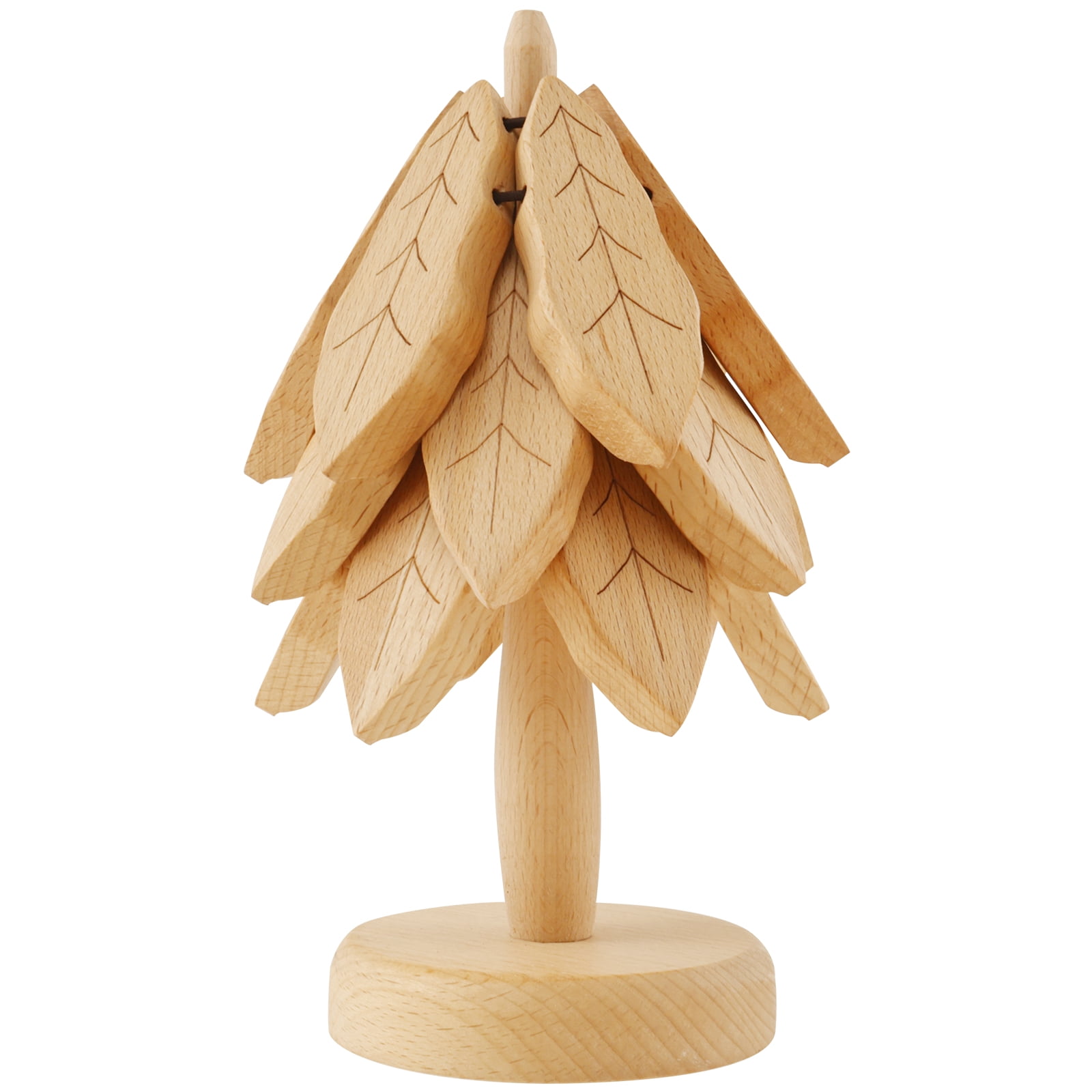 Wood Tree Shape Trivet Heat Resistant Mat Safe Wood Trivets Table Mat ...