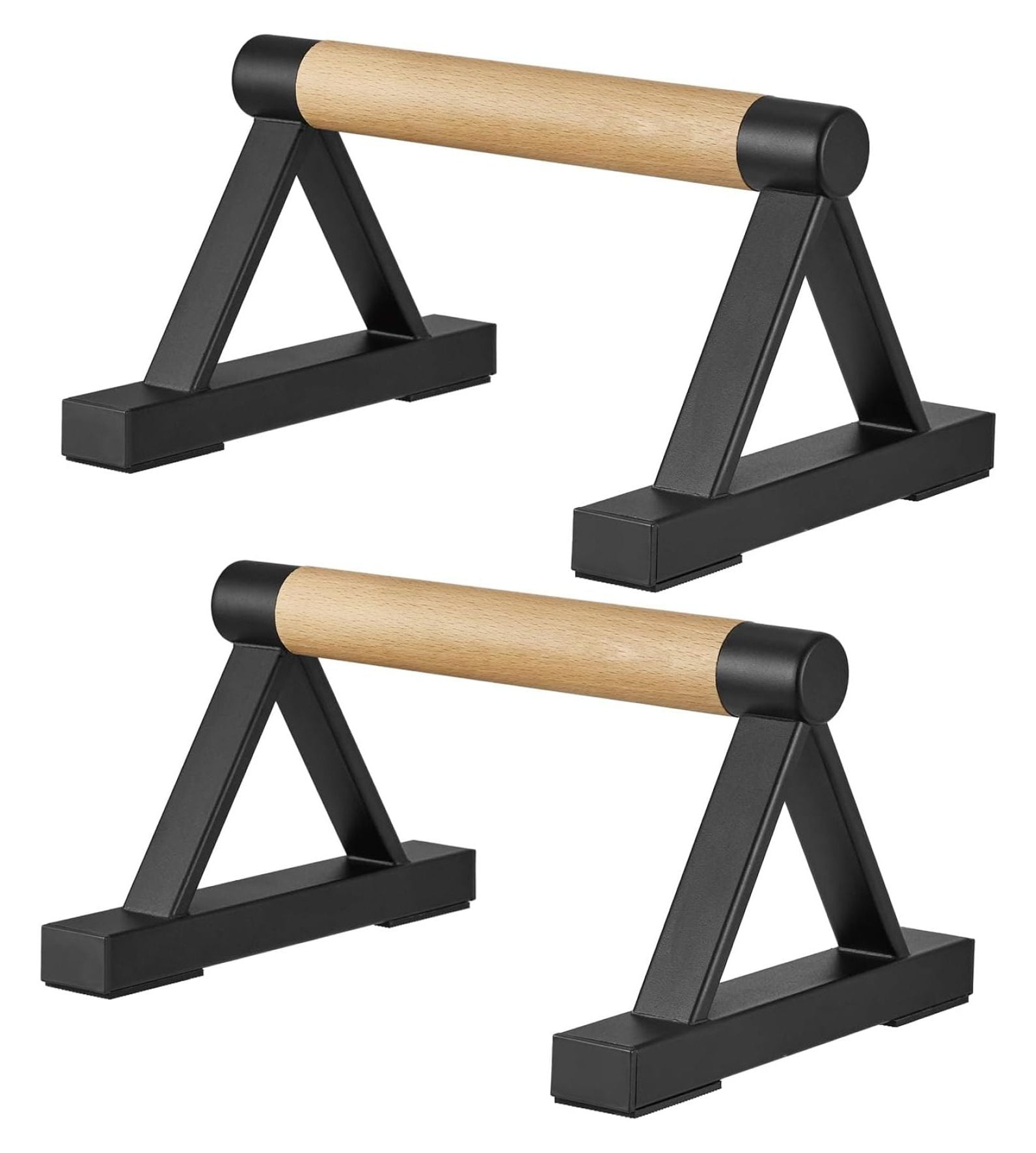 Wood Triangle Push Up Bars for Floor, Strength Training Pushup Stands ...