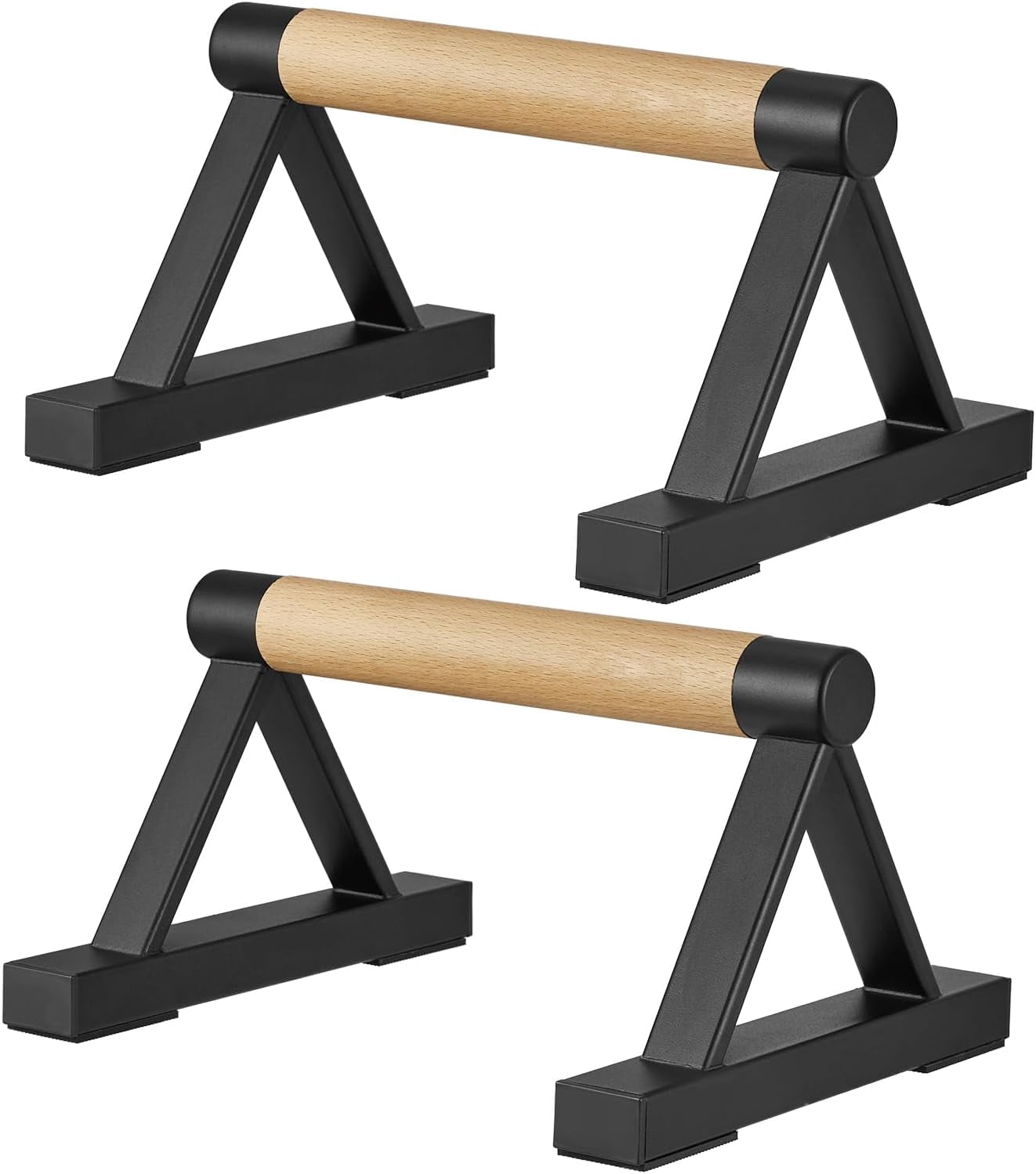 Wood Triangle Push Up Bars for Floor, Parallettes Home Calisthenics ...