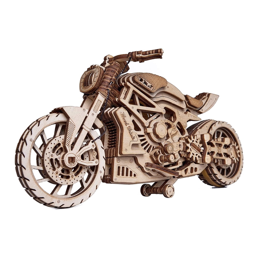 Wood Trick 3D Wooden Motorcycle Toy, Miniature Hobby Kit for Adults and ...