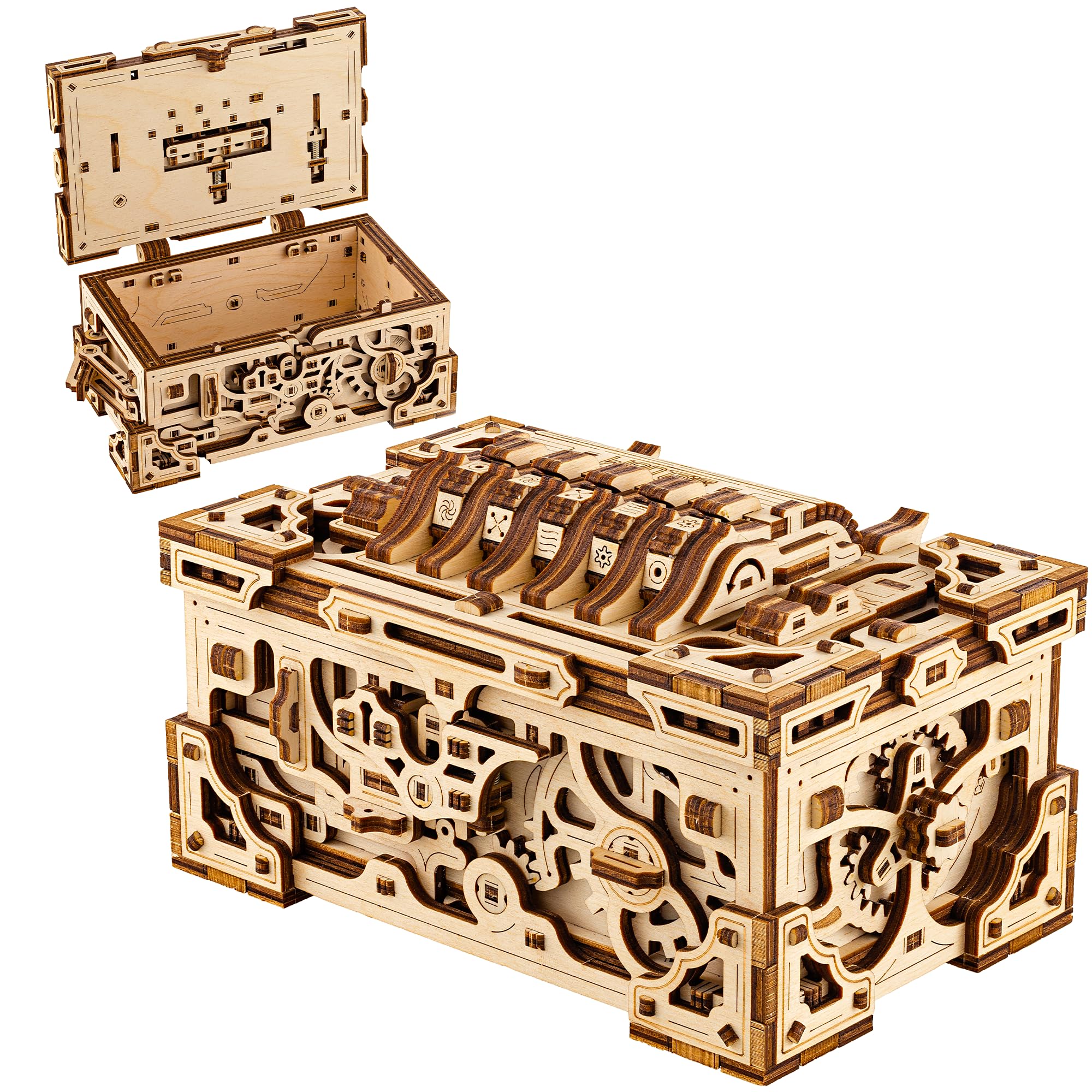 Wood Trick Enigma Chest MSF2 Lock Puzzle Box Wooden 3D Puzzles for ...