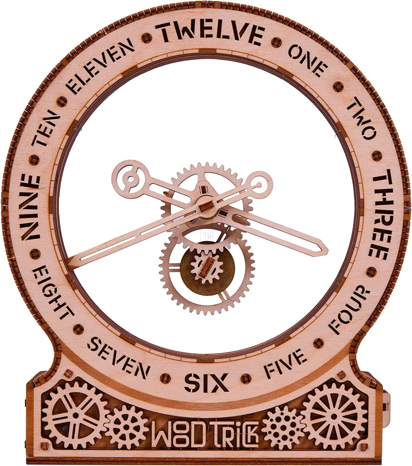 Wood Trick STEM Kinetic Clock 3D Puzzle - Magic Mechanism, DIY Craft ...