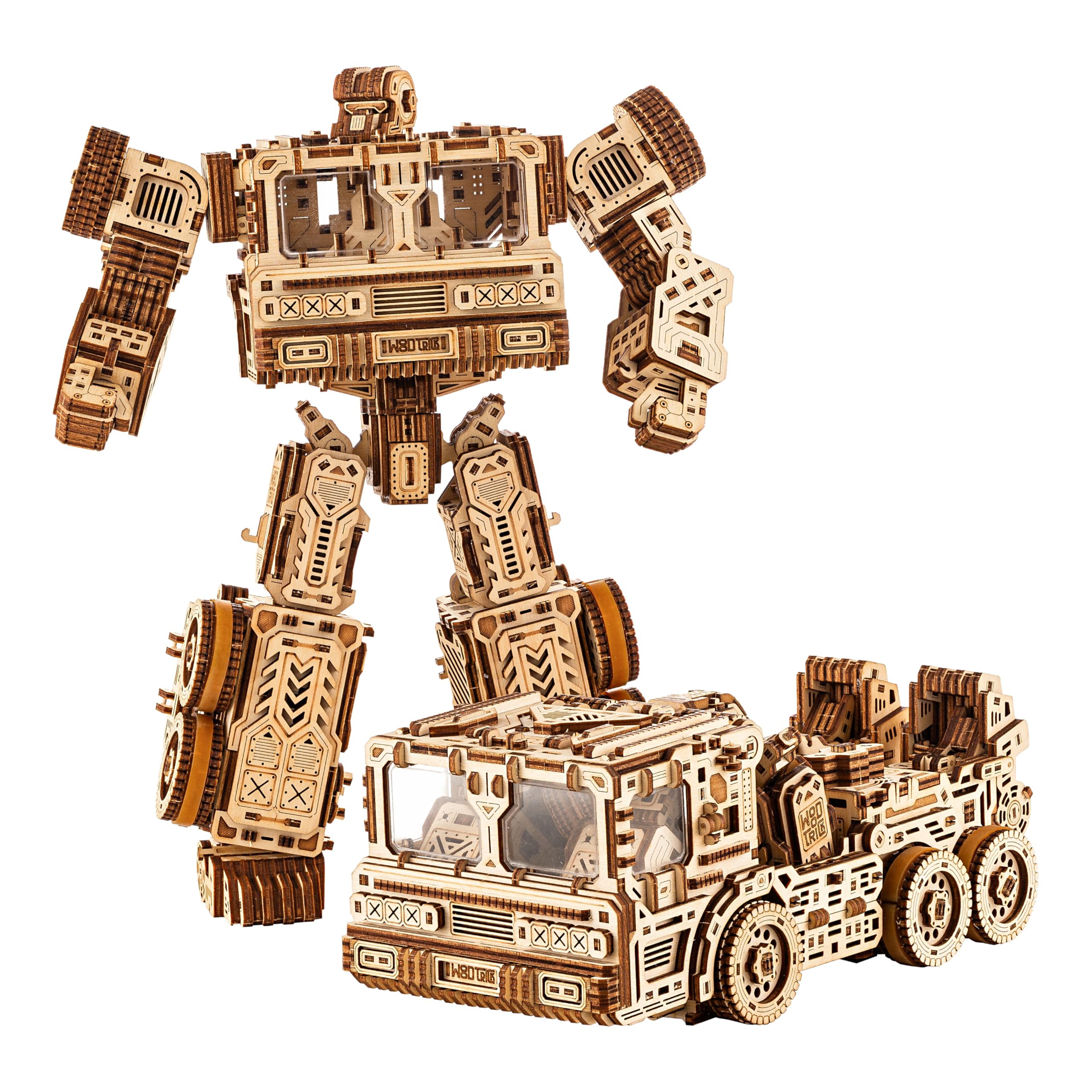 Wood Trick Timbertron Robot MMF7 & Truck 3D Wooden Puzzles for Adults ...