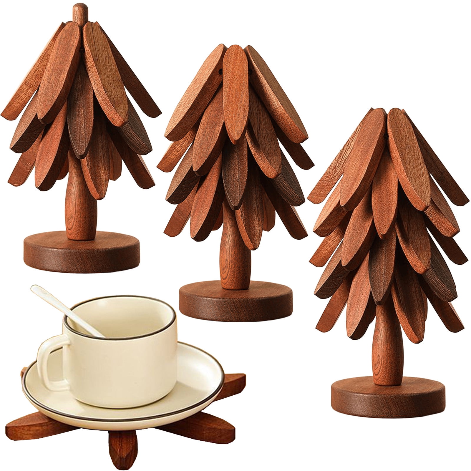 Wood Trivet Tree,Natural Tree Trivet Set,Wood Tree Trivet Set, Natural ...