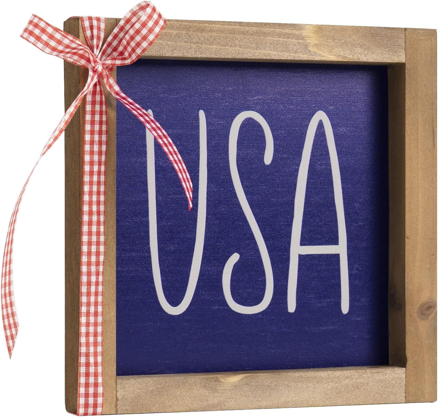 flangairy Labor Day Decorations, Wood USA Flag Sign Table Tiered Tray ...