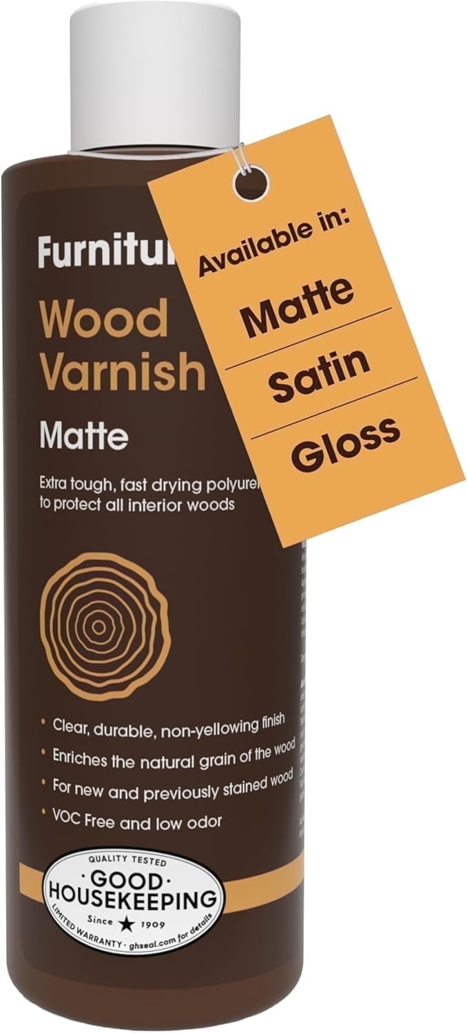Furniture Clinic, Wood Varnish, 250ml, Matte Waterproof Coating ...