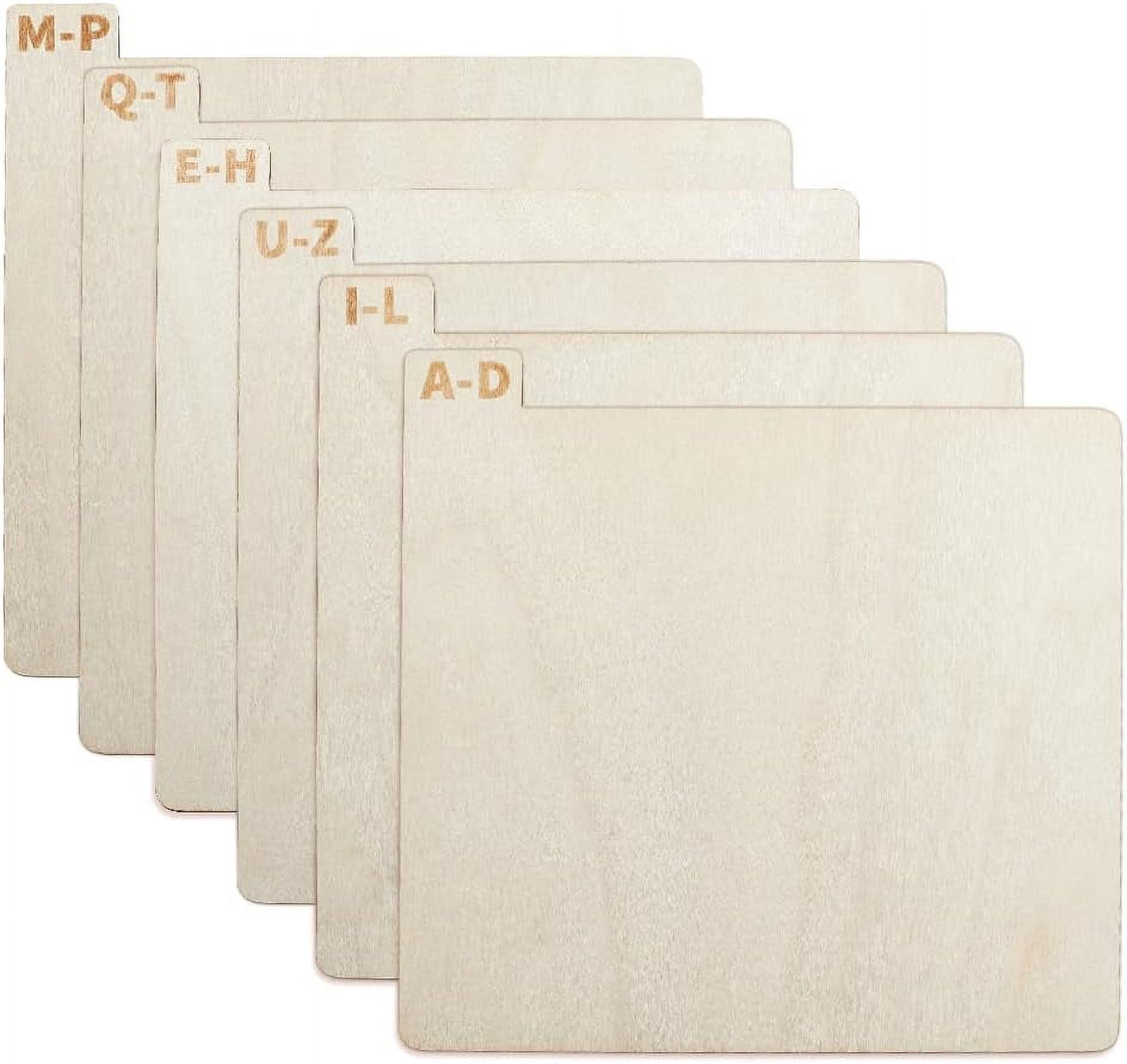 Wood Vinyl Record Divider Alphabet Separator Letter A~Z Organizer for ...