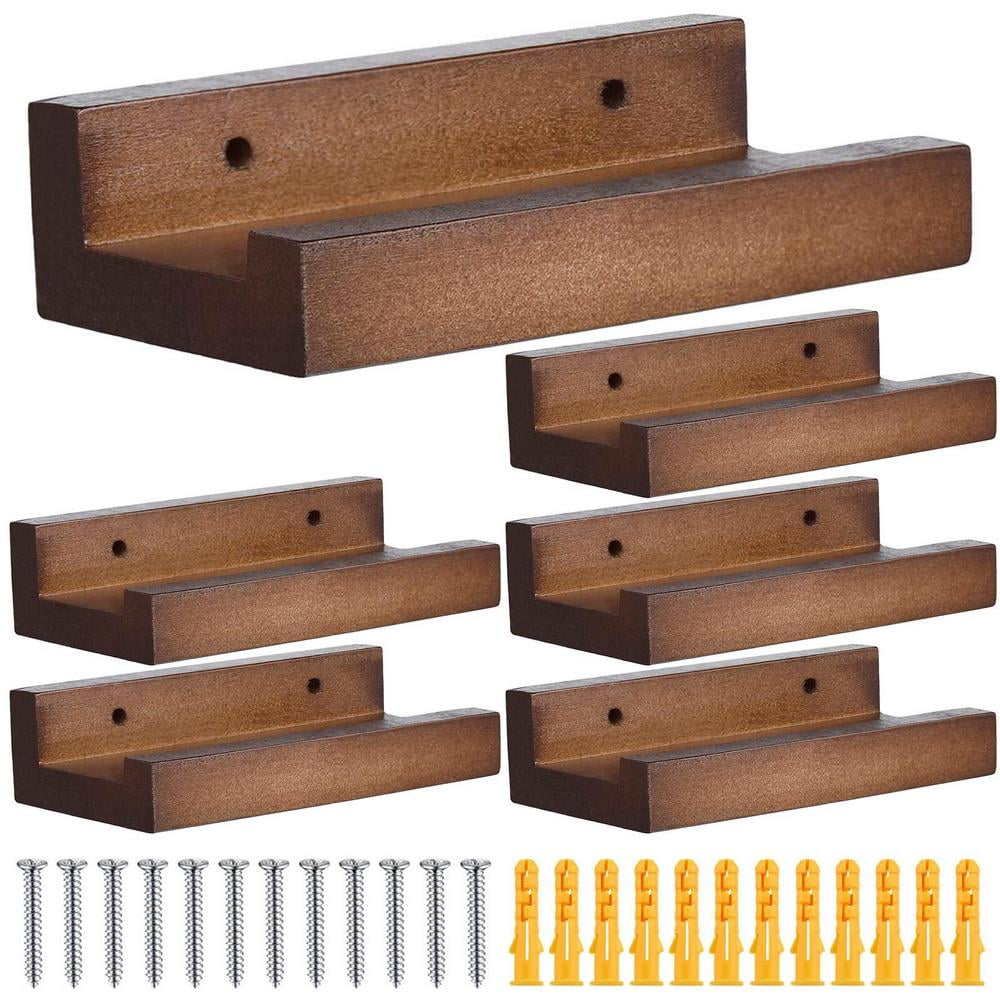 Wood Vinyl Record Shelf Wall Mount, Small Wall Record Holder Display ...