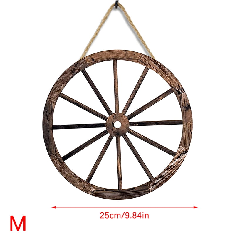 Wood Wagons Wheel Decorative Old Wagon Wheels Decor Wall Hanging Wood ...