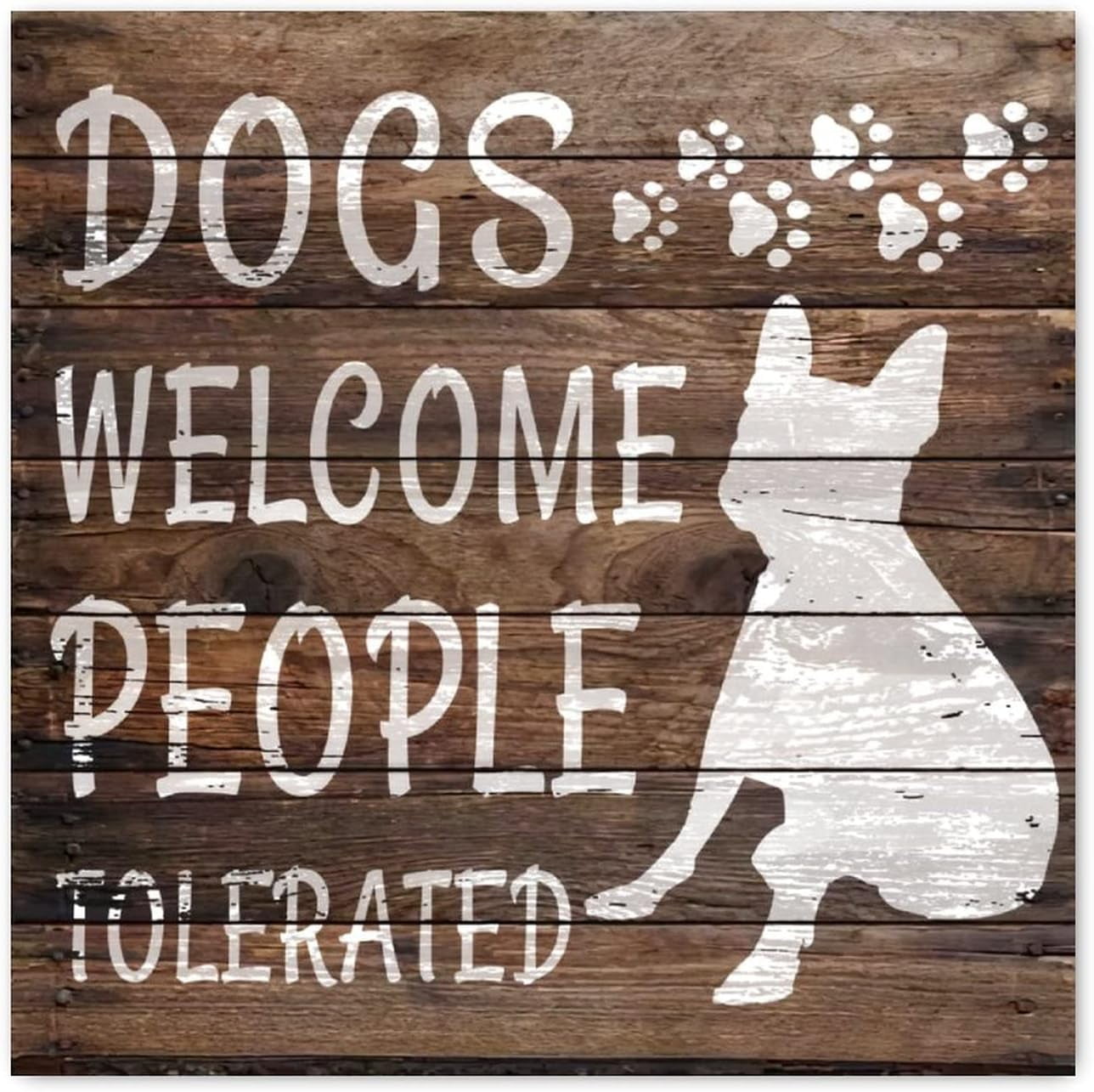Wood Wall Art Dogs Welcome People Tolerated Wood Signs Hovawart Dog ...