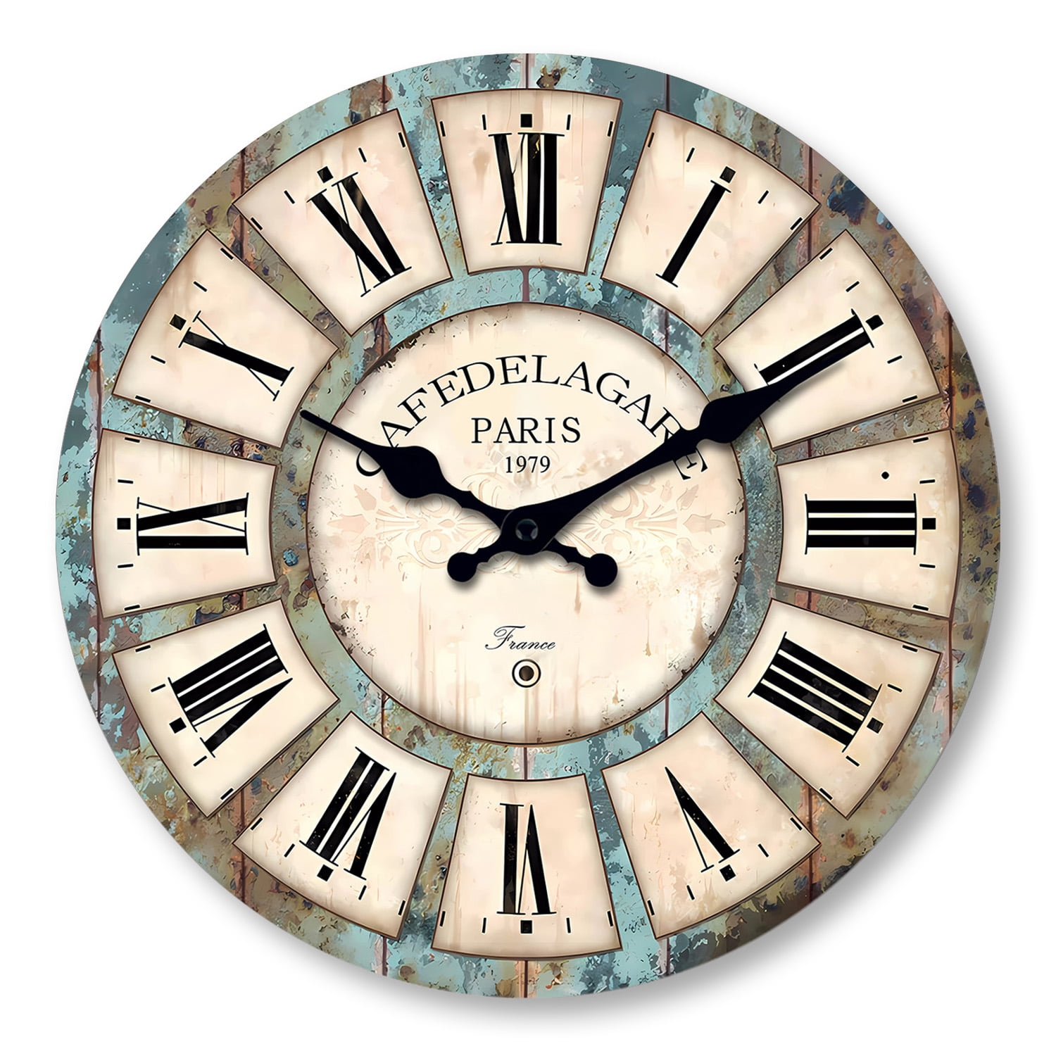 Wood Wall Clock for Kitchen Small Wall Clocks Battery Operated 12 Inch ...