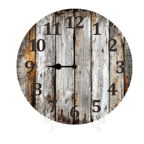 Wood Wall Clocks Rustic Wood Wall Clocks Rainbow Wooden Frameless ...