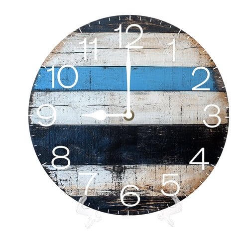 Wood Wall Clocks Rustic Wood Wall Clocks Rainbow Wooden Frameless ...