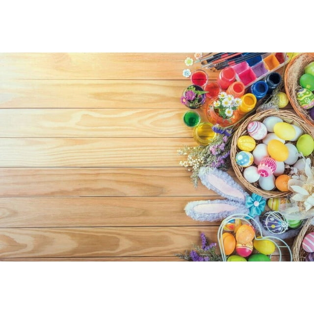 Wood Wall House Light Haystack Broken Shell Easter Eggs Rabbit ...