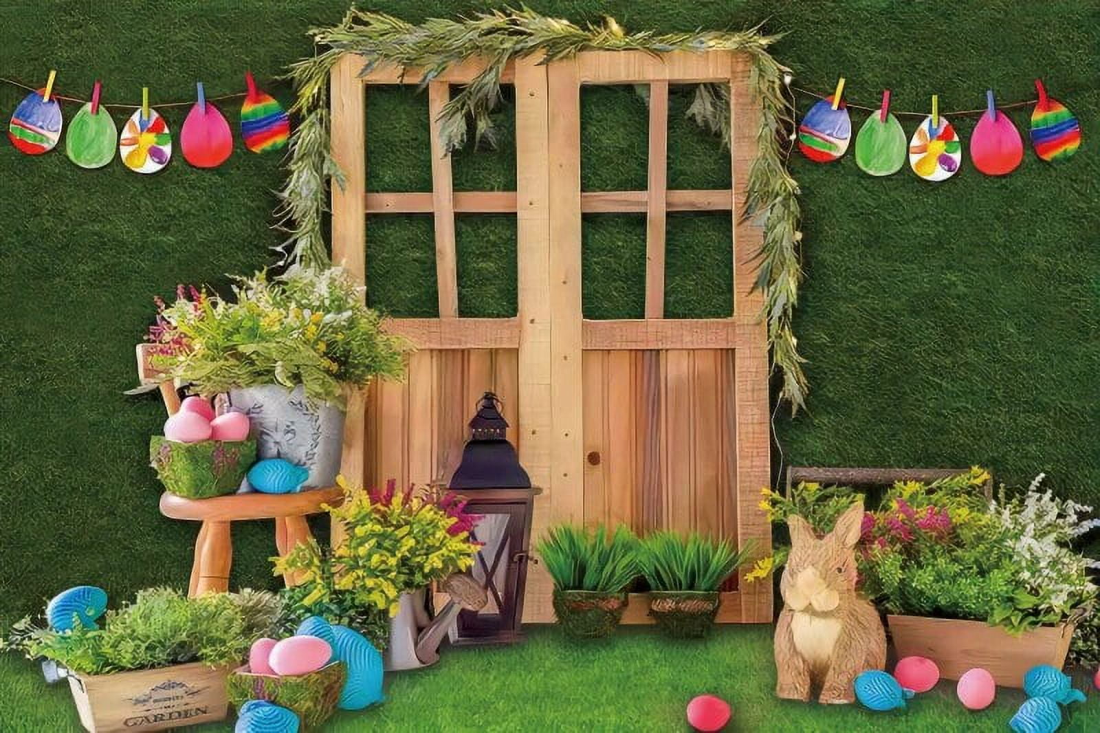 Wood Wall House Light Haystack Broken Shell Easter Eggs Rabbit ...