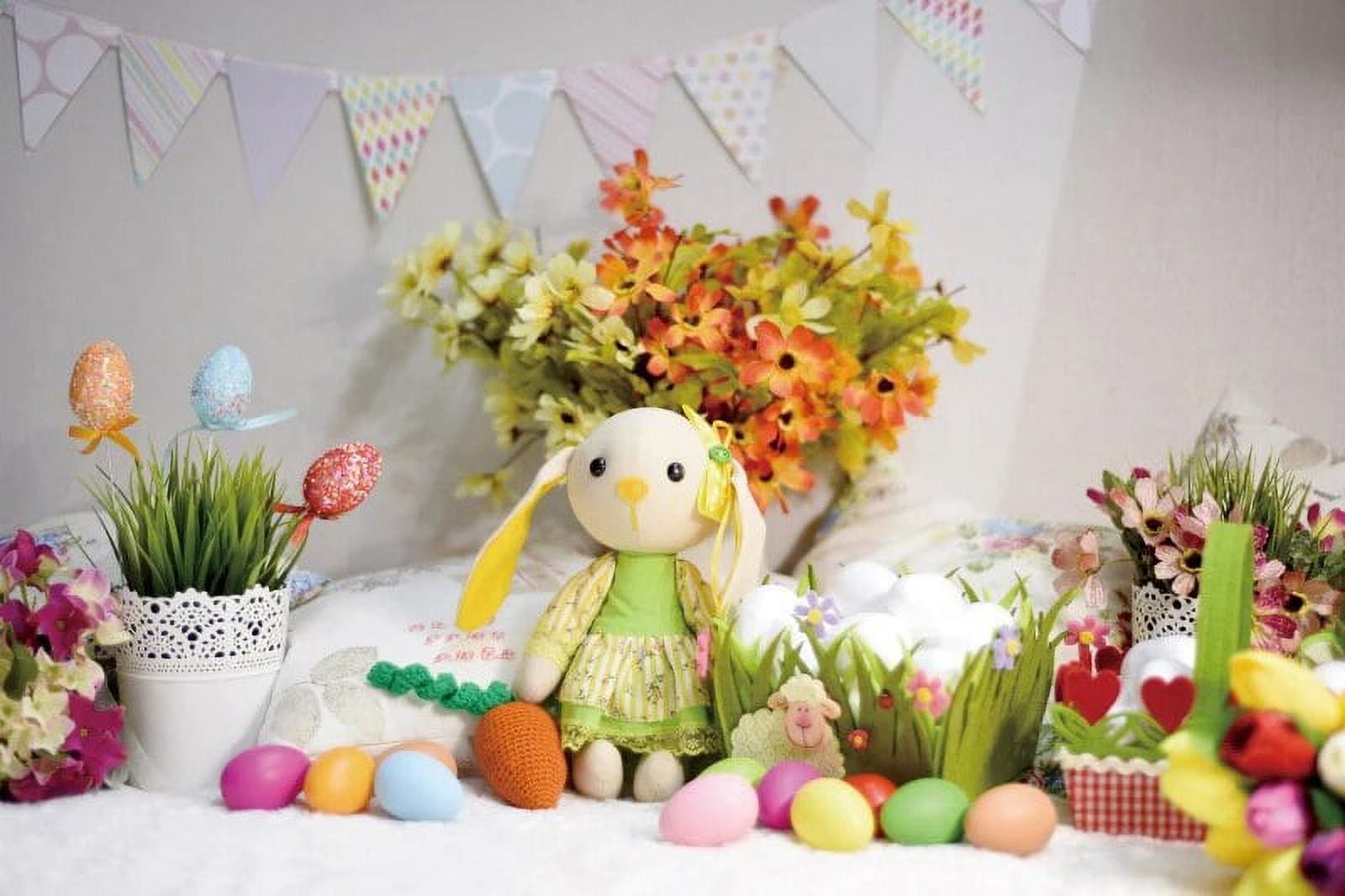 Wood Wall House Light Haystack Broken Shell Easter Eggs Rabbit ...