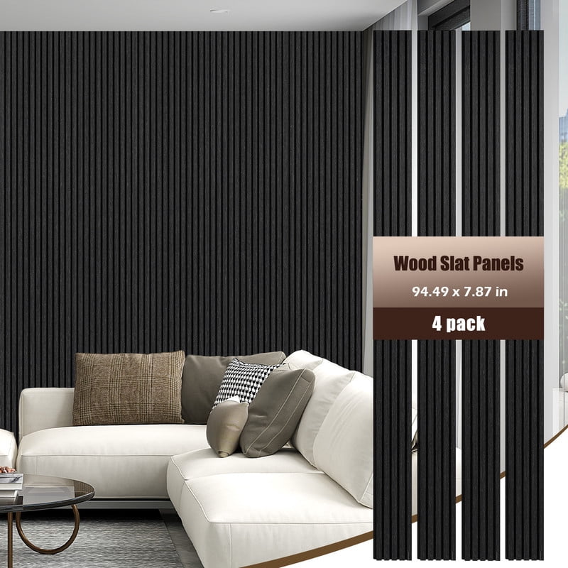 Wood Wall Panels, 8 Feet Acoustic Slat Wall Panels for Interior Wall ...