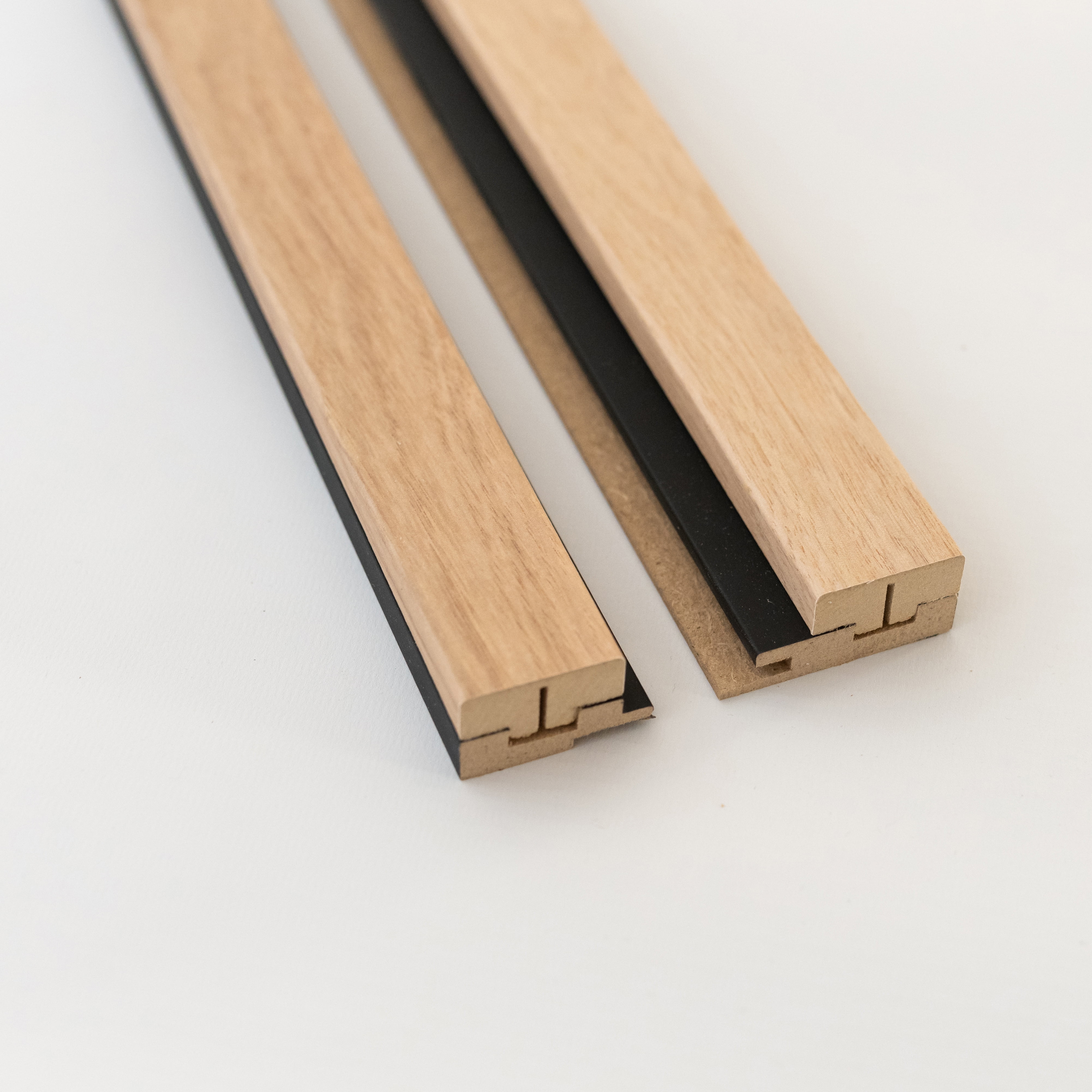 Wood Wall Slat End Profiles (Accessory) - 47.25" / Two Pack (Pepper Oak ...