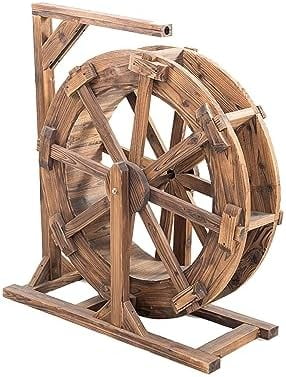 Wood Waterwheel Fountain, Freestanding Water Wheel Fountain,Pool ...