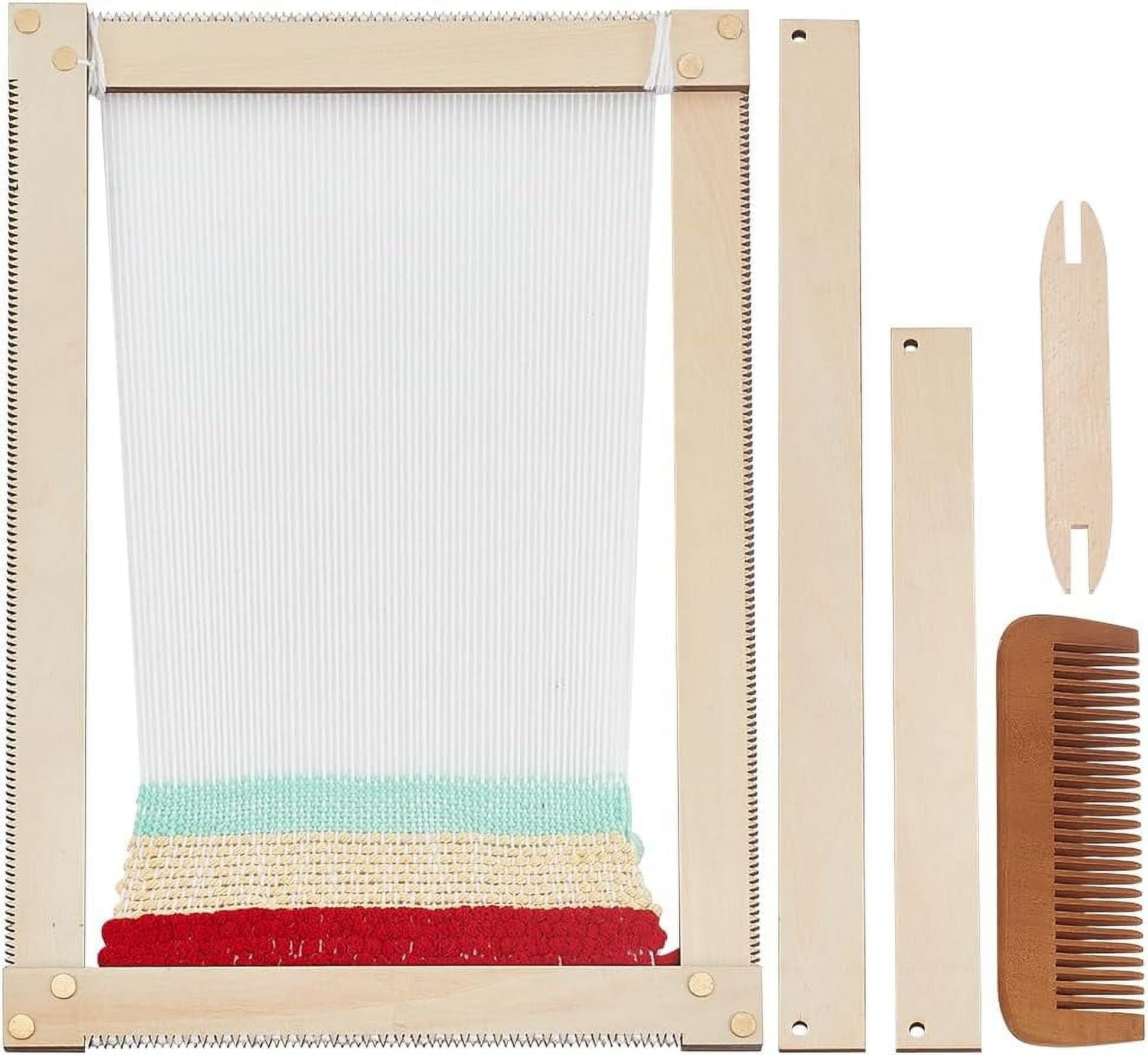 Wood Weaving Loom Kit Handheld Knitting Loom with Sandalwood Tooth Comb ...