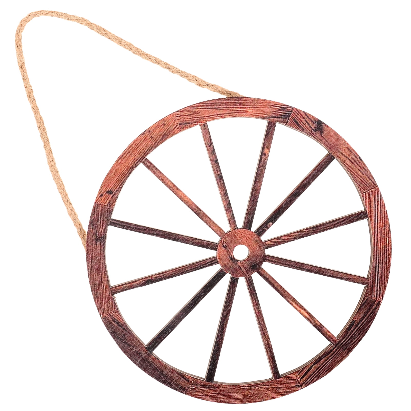 Wood Wheel Decor Decorative Wall Hanging Room Decorations Vintage ...
