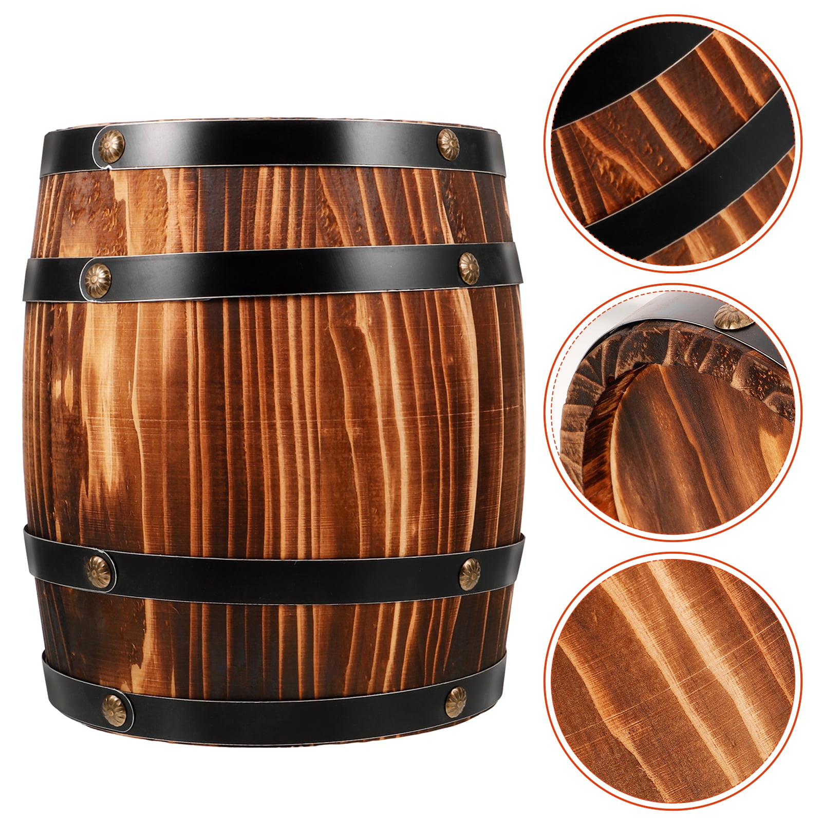 Wood Wine Barrel Retro Barrel Wooden Barrels Bucket Barrel Prop for ...