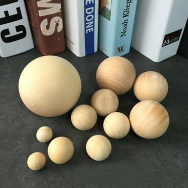 Half Craft Balls 200Pcs Natural Half Wooden Balls Unfinished Wood Balls ...
