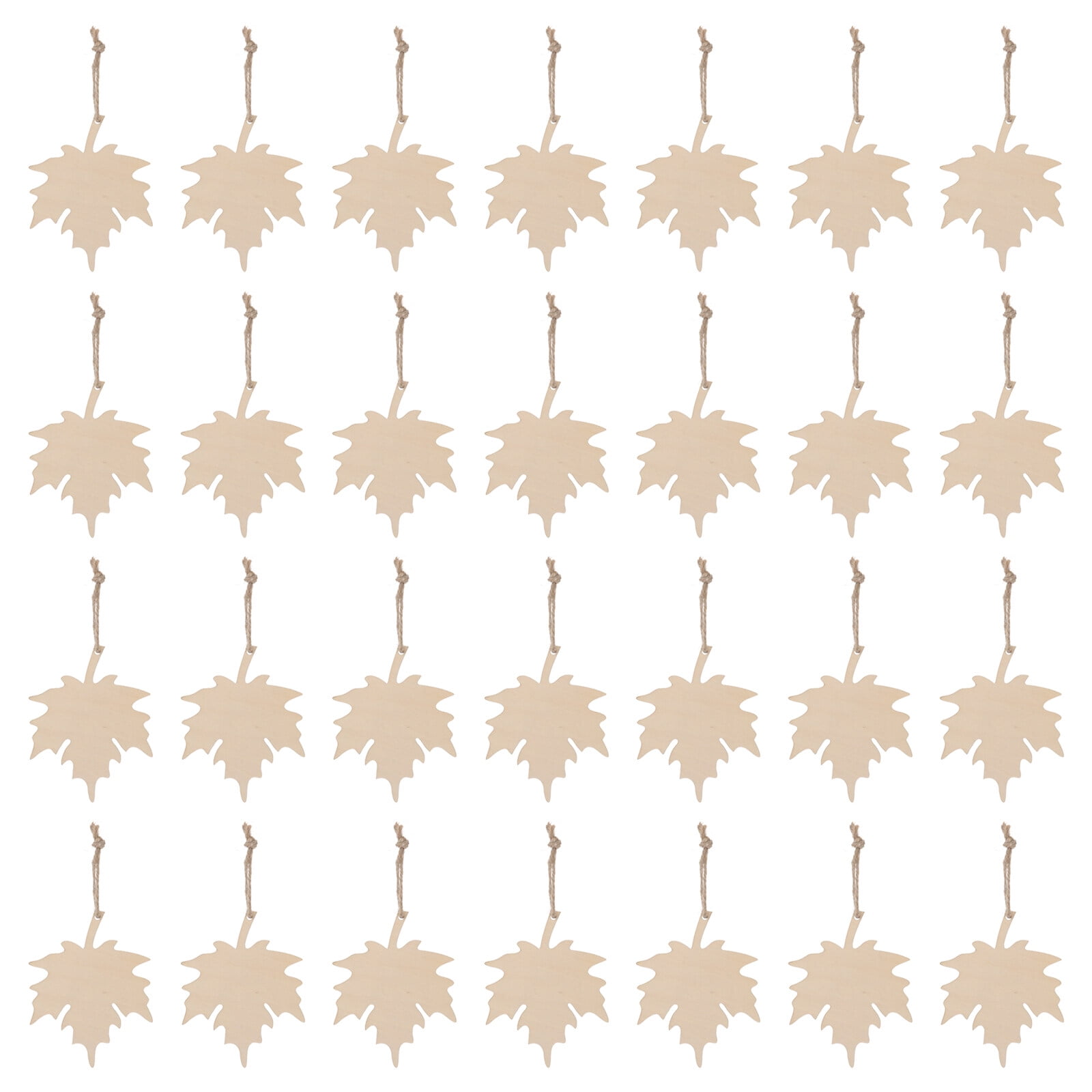 Wood Wooden Leaves Cutouts Leaf Tags Maple Blank Fall Unfinished Shapes ...