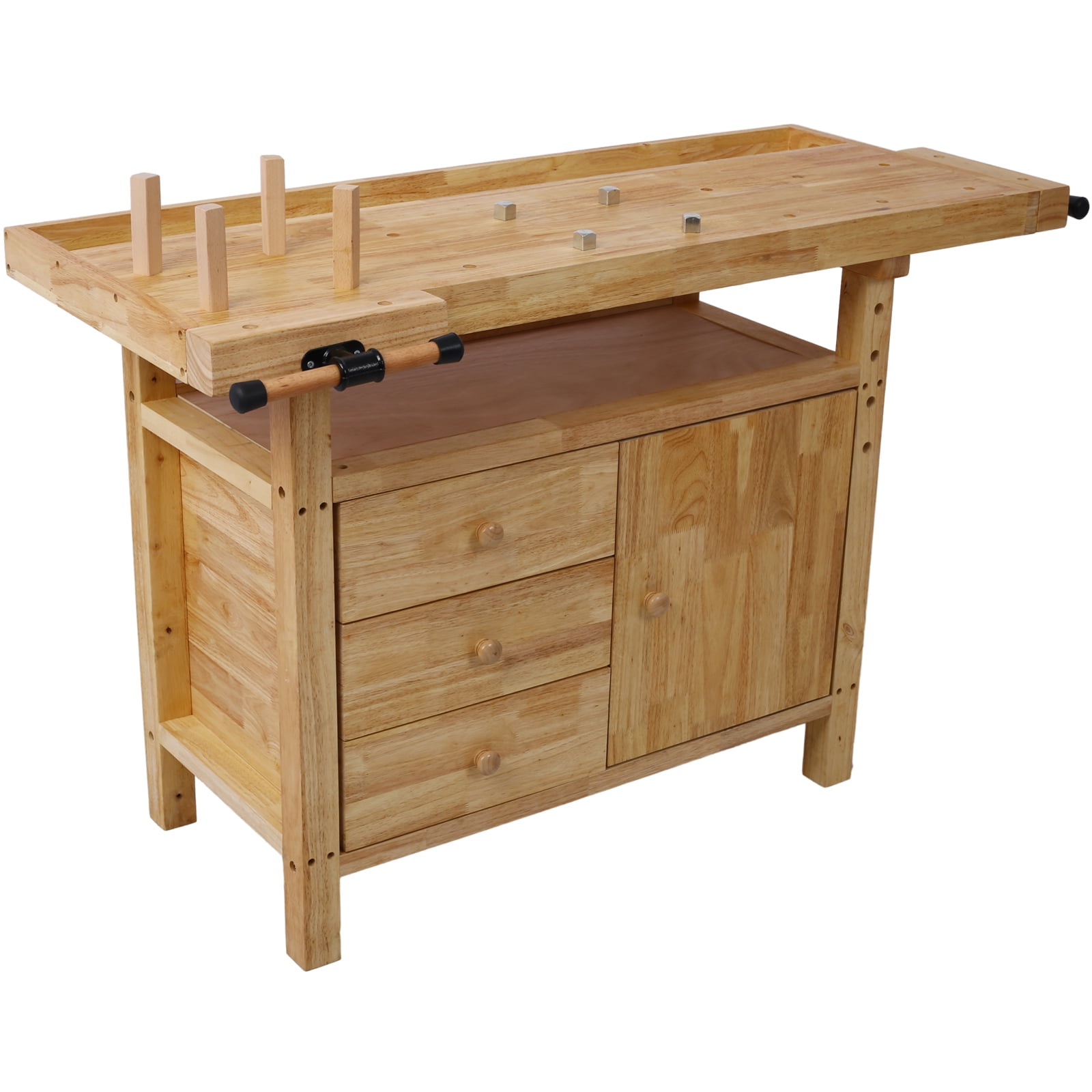 Wood Workbench - Wooden Workbench for Garage Workshop and Home ...