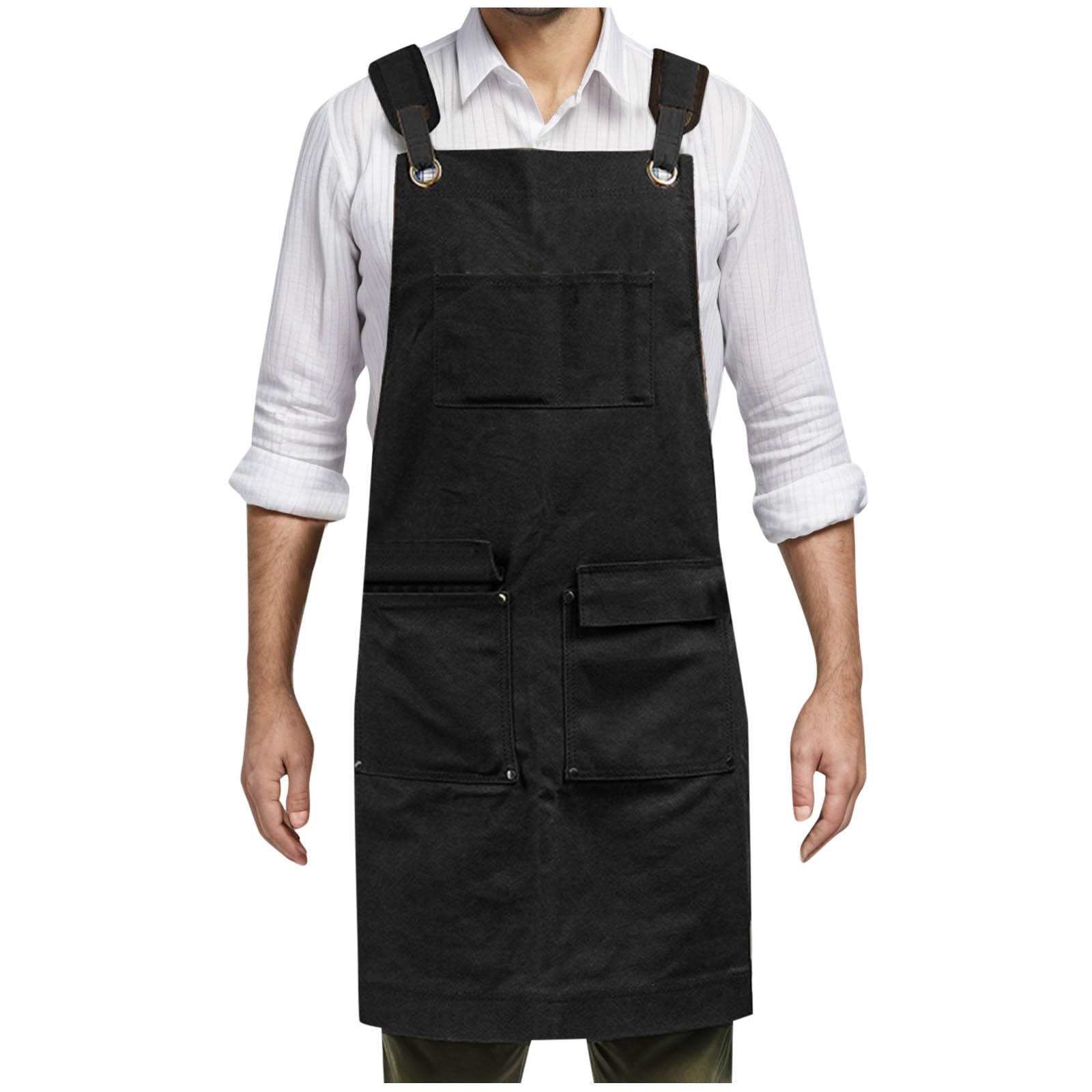 Wood Working Apron for Men, Shop Apron Canvas Work Apron with Tool ...