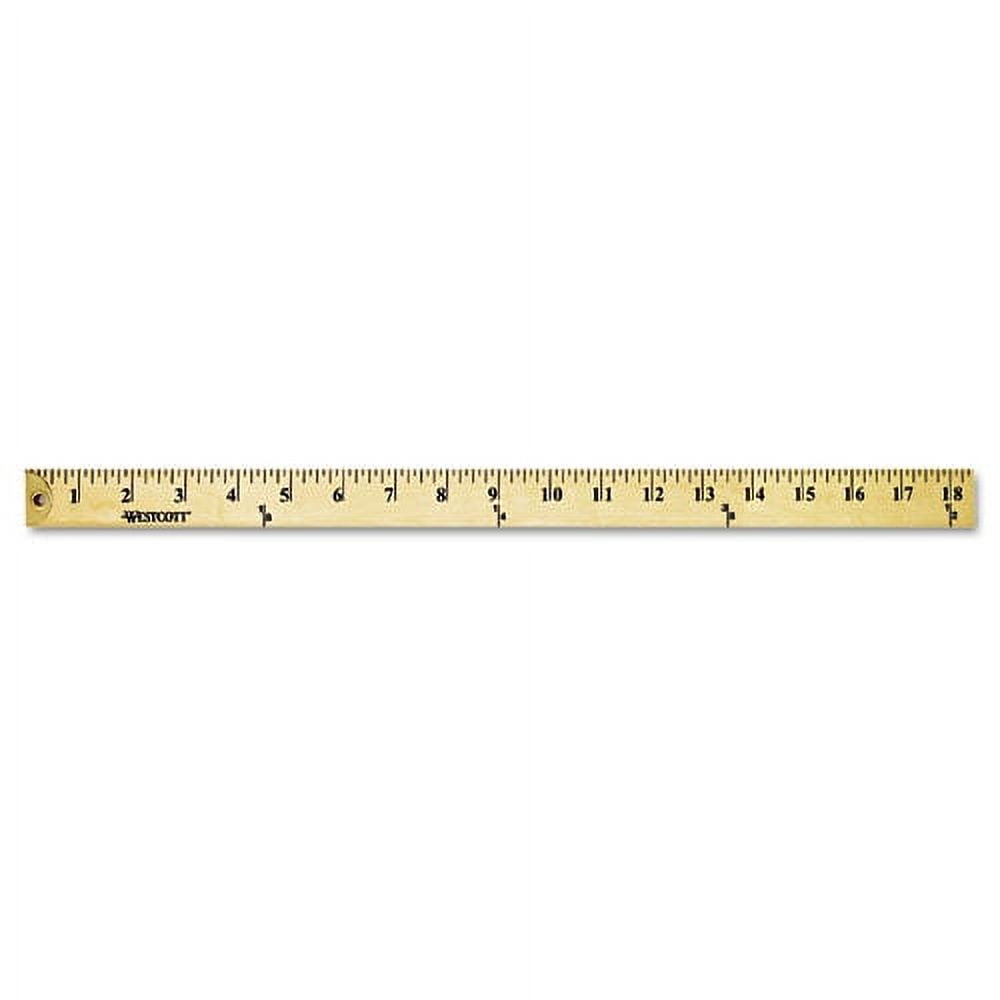 Wood Yardstick With Metal Ends, 36" Long. Clear Lacquer Finish | Bundle ...