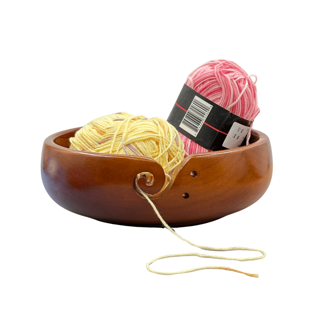 Wood Yarn Bowl-XL,Knitting Bowl with Holes,Crochet Yarn Holder(L: 7.9 ...
