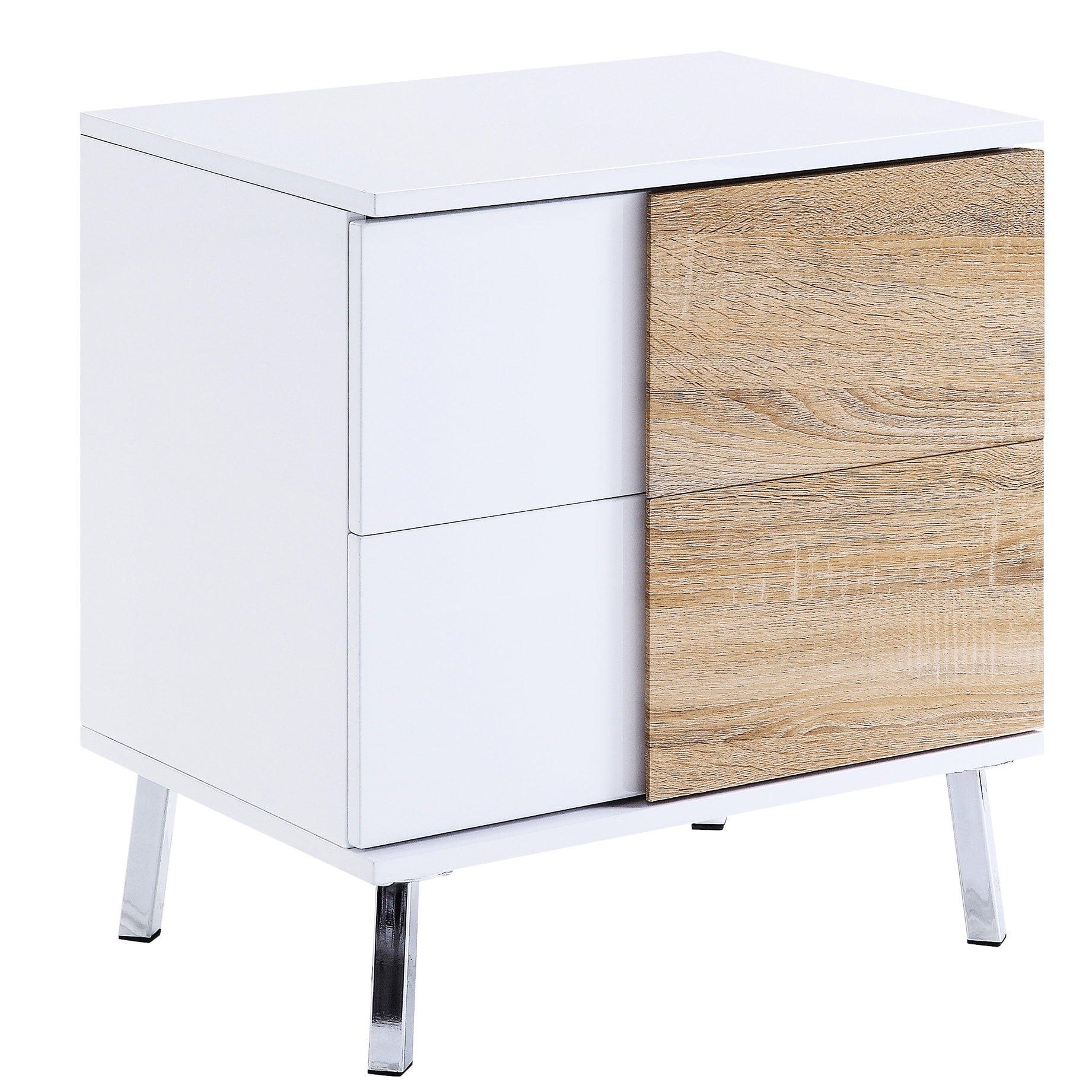 Wood and Metal End Table+Safety Stop Drawers”-“Living Room Decorating ...