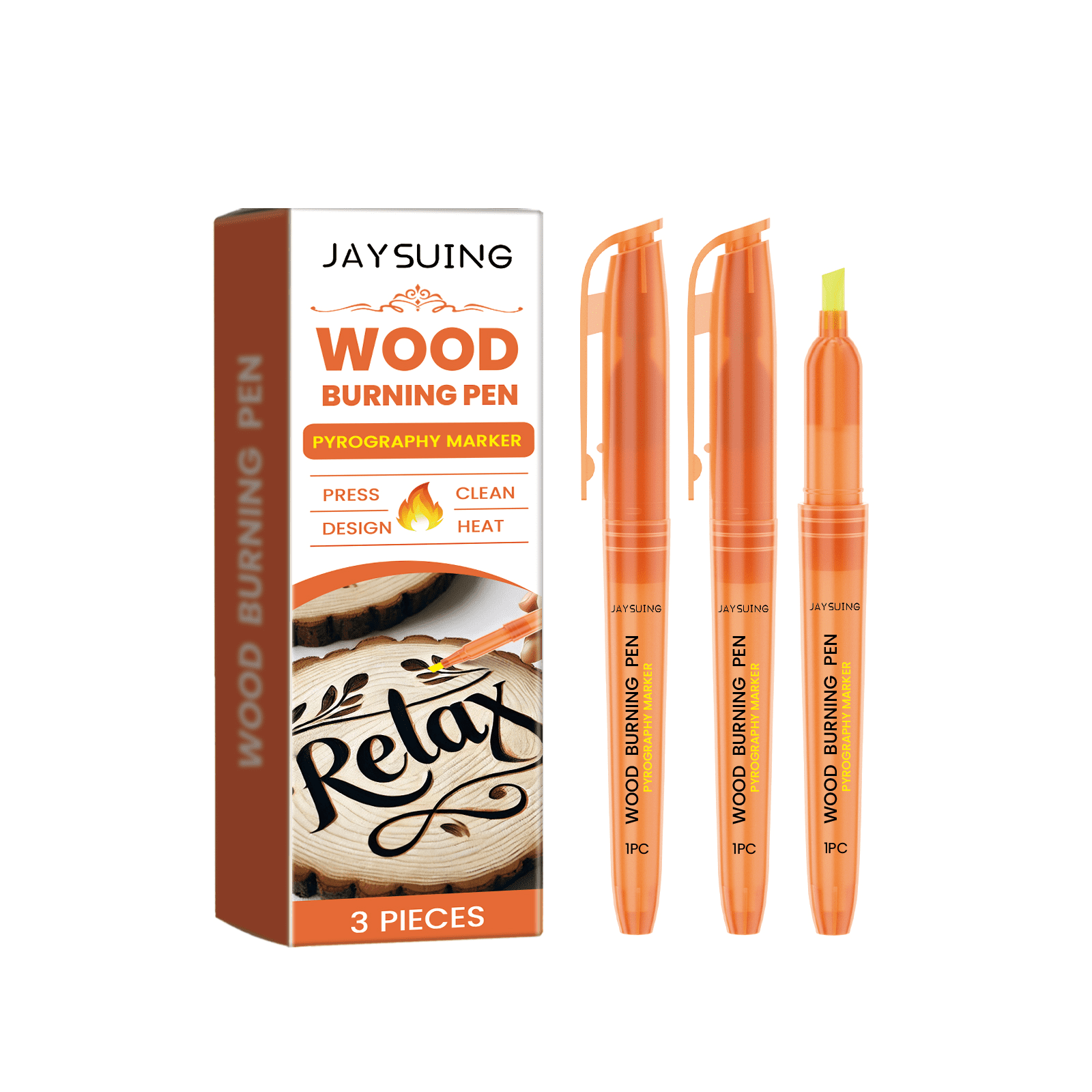 Wood burning charring marker pen art wood pyrography pen burning effect ...