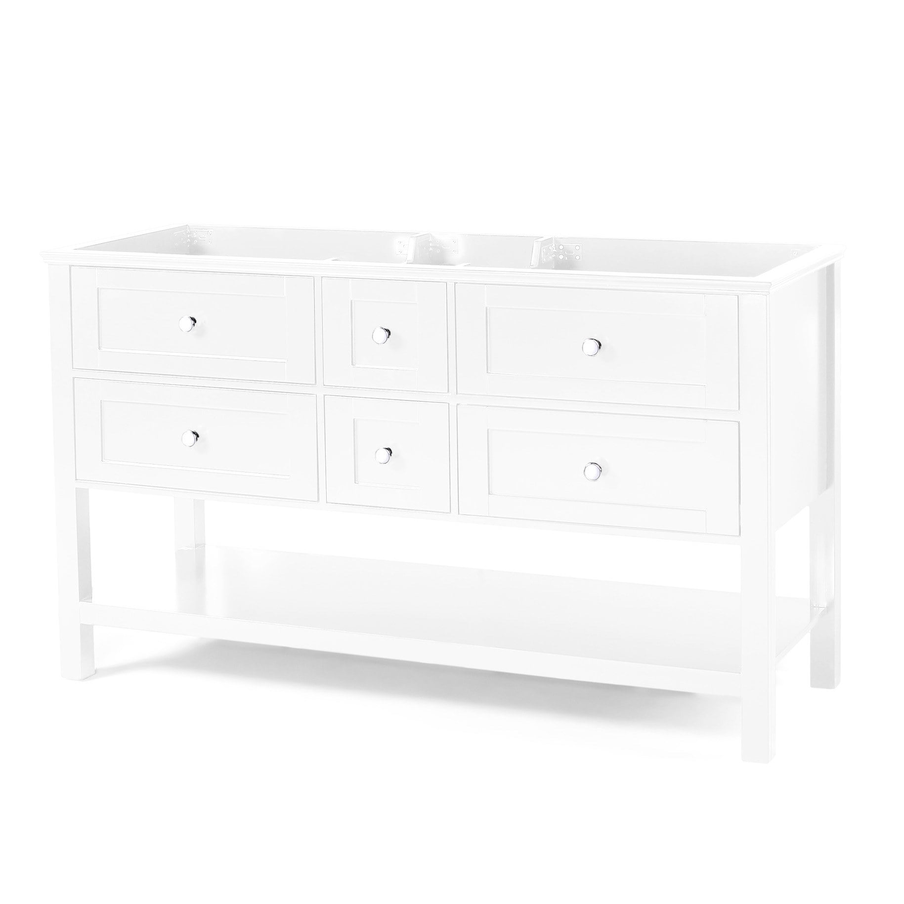 Wood double vanity - Two sink and counter space - Bathroom ...