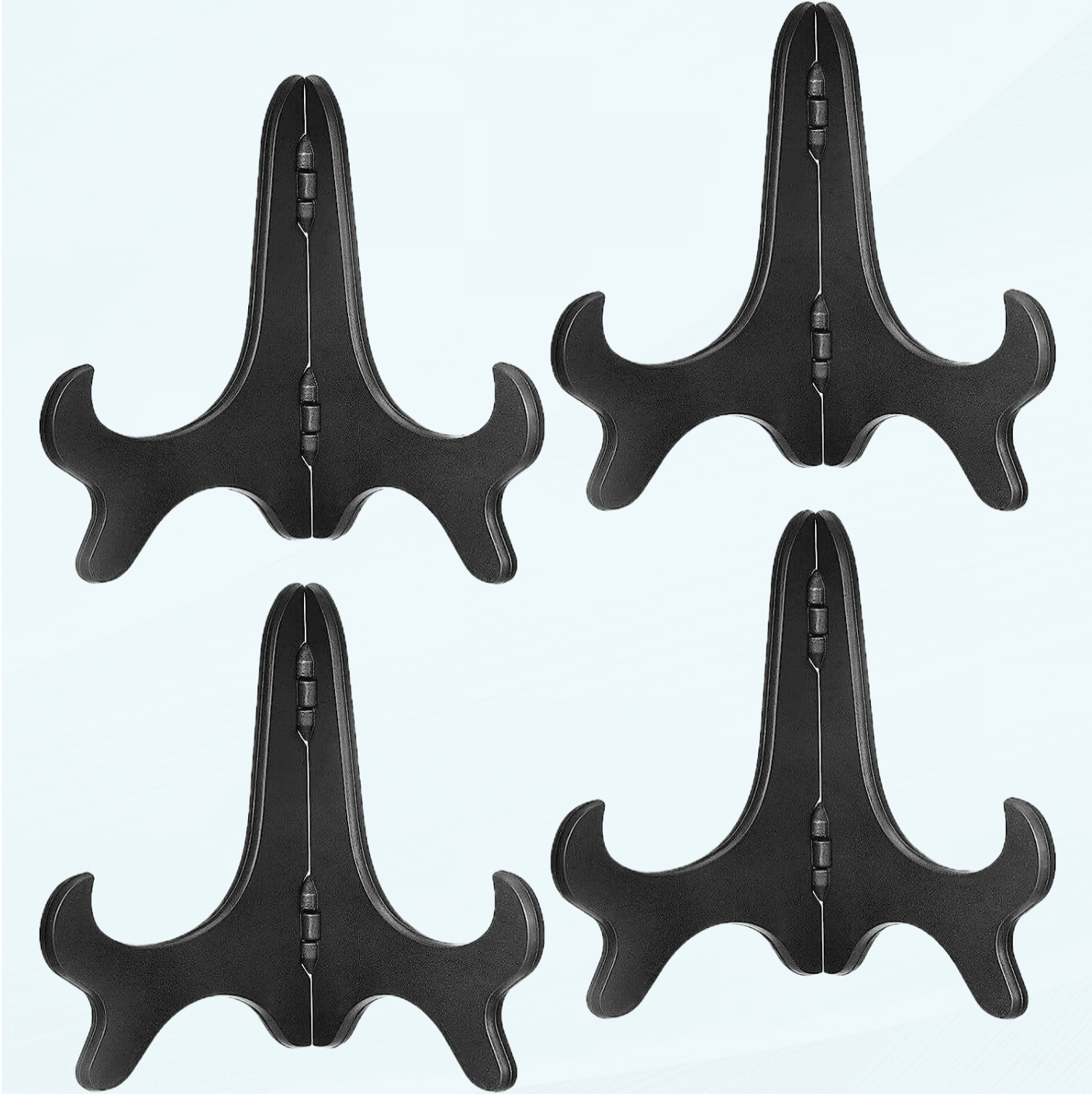 Wood-like Plastic Folding Display Stand, Pack of 4, 5-Inch Easel Plate ...