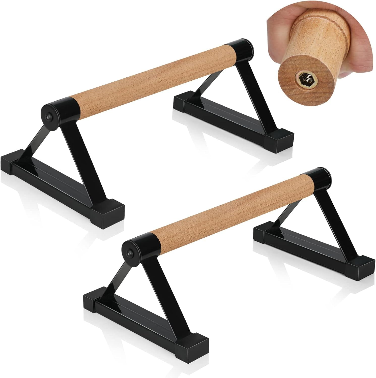 Wood push up bars Parallettes bars Anti-slip Handstand Bars for ...