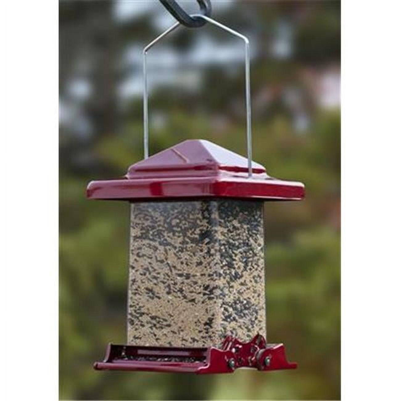 WoodLink WL75160 Squirrel-Resistant Red Bird Feeder, Reflective Vista ...