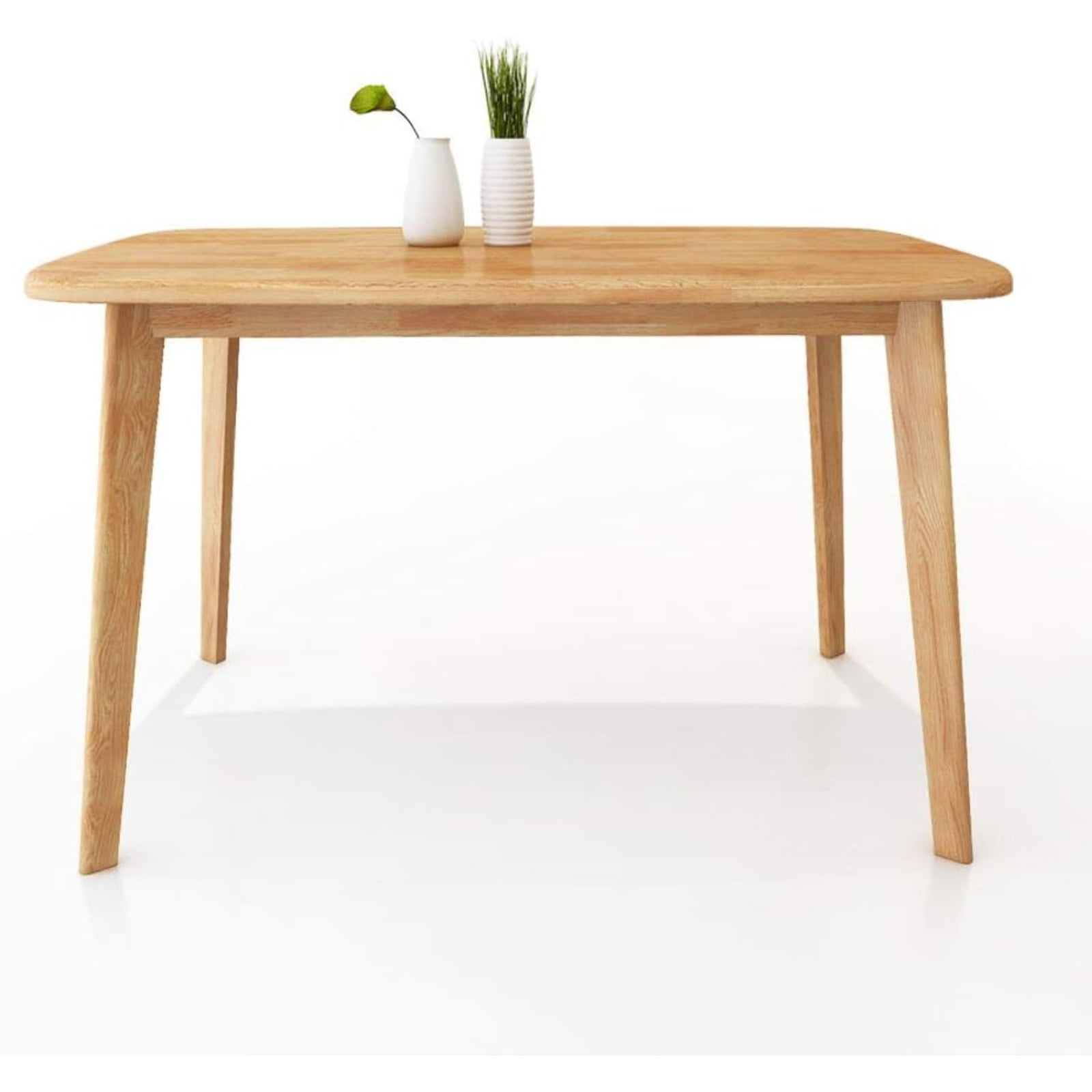WoodShine Mid Century Modern Real Solid Wood Dining Table, Working Desk ...
