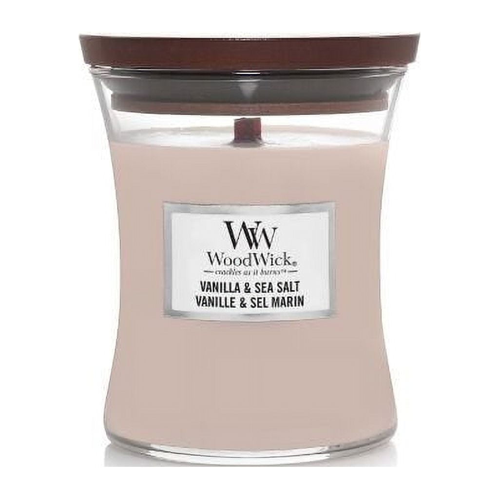WoodWick Vanilla and Sea Salt Candle, Hourglass Design, Soy Wax ...