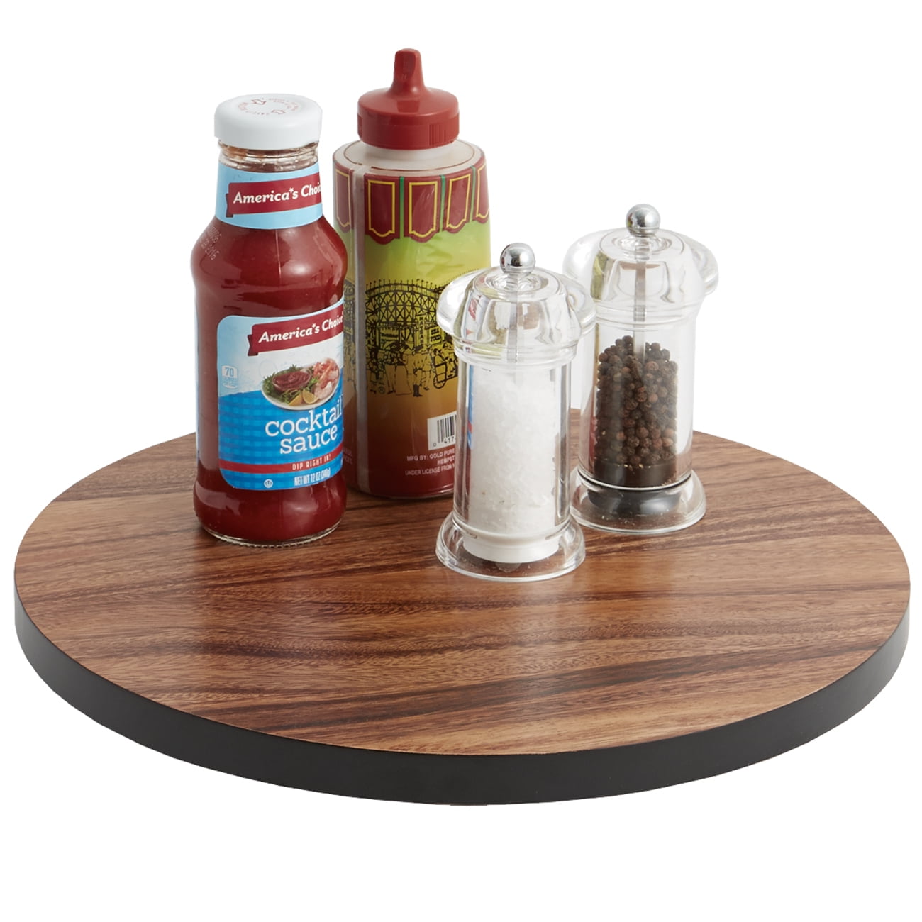Woodard & Charles 14" Acacia Wood Lazy Susan with Stainless Steel Ball ...
