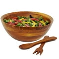 Woodard & Charles 3 Piece 14" Wood Salad Bowl and Server Set - Walmart.com
